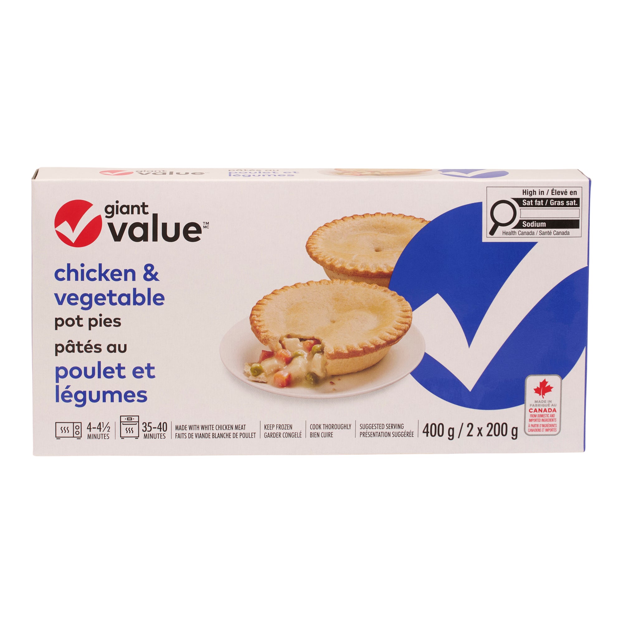 Giant Value Chicken and Vegetable Pot Pie, 2-Pack – Giant Tiger