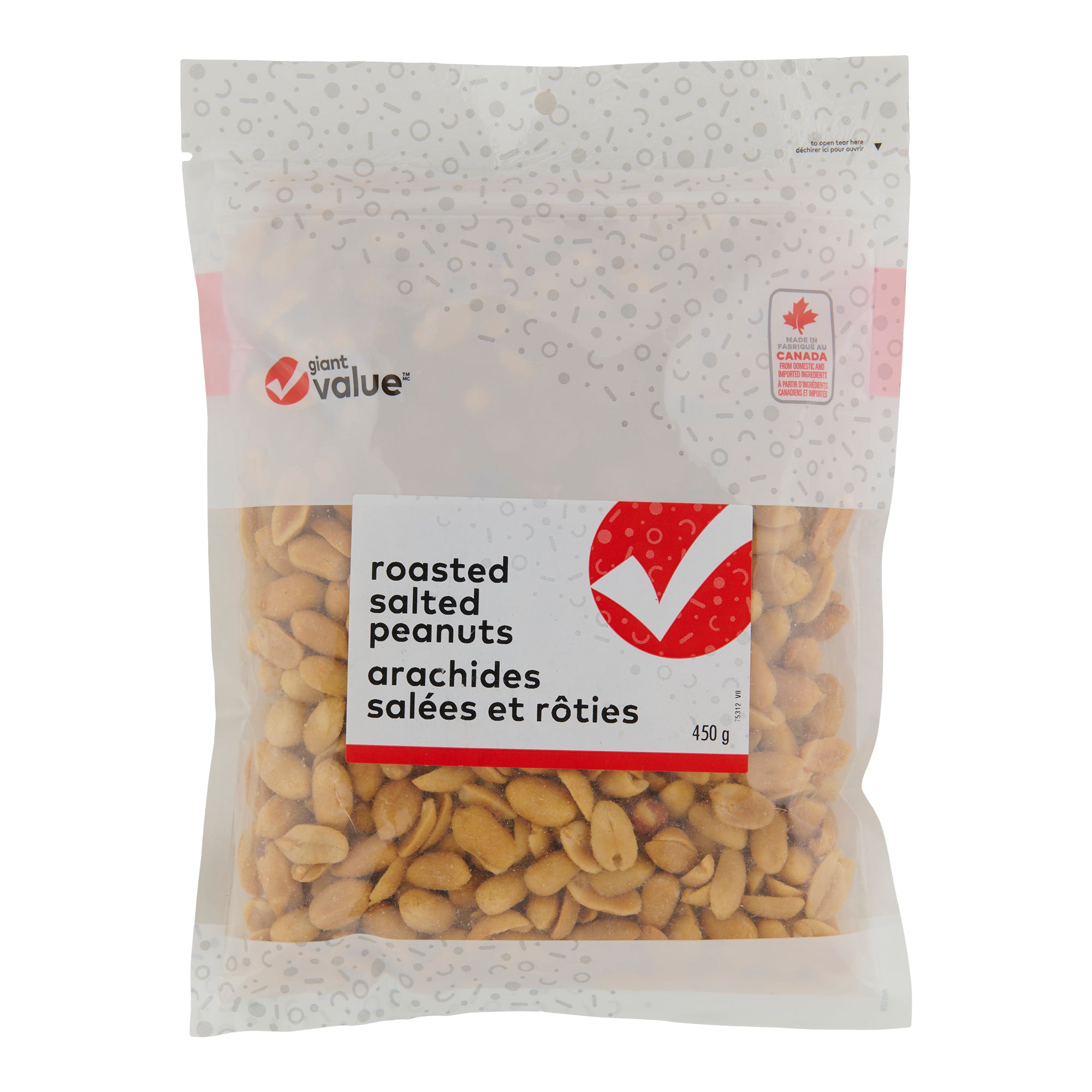 Giant Value Roasted Salted Peanuts, 450 g – Giant Tiger