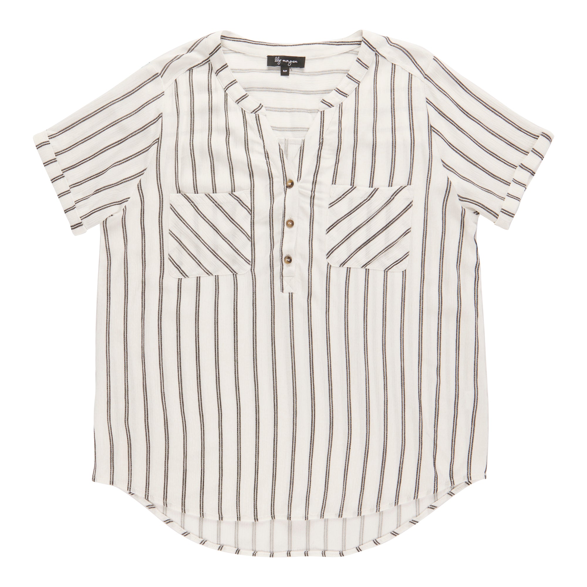 lily morgan Women's Short Sleeve V-Neck Blouse – Giant Tiger