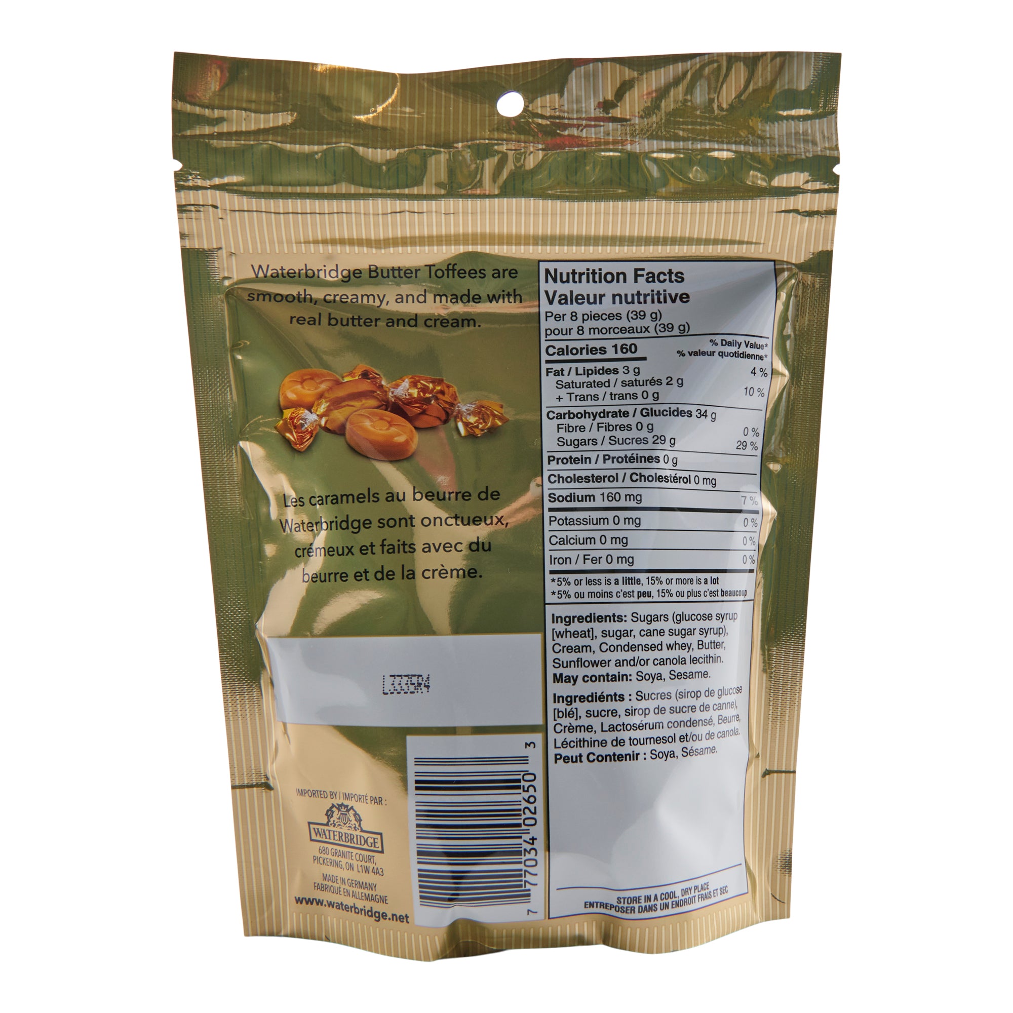 Waterbridge Toffee Gold Caramel Candy, 170 g – Giant Tiger