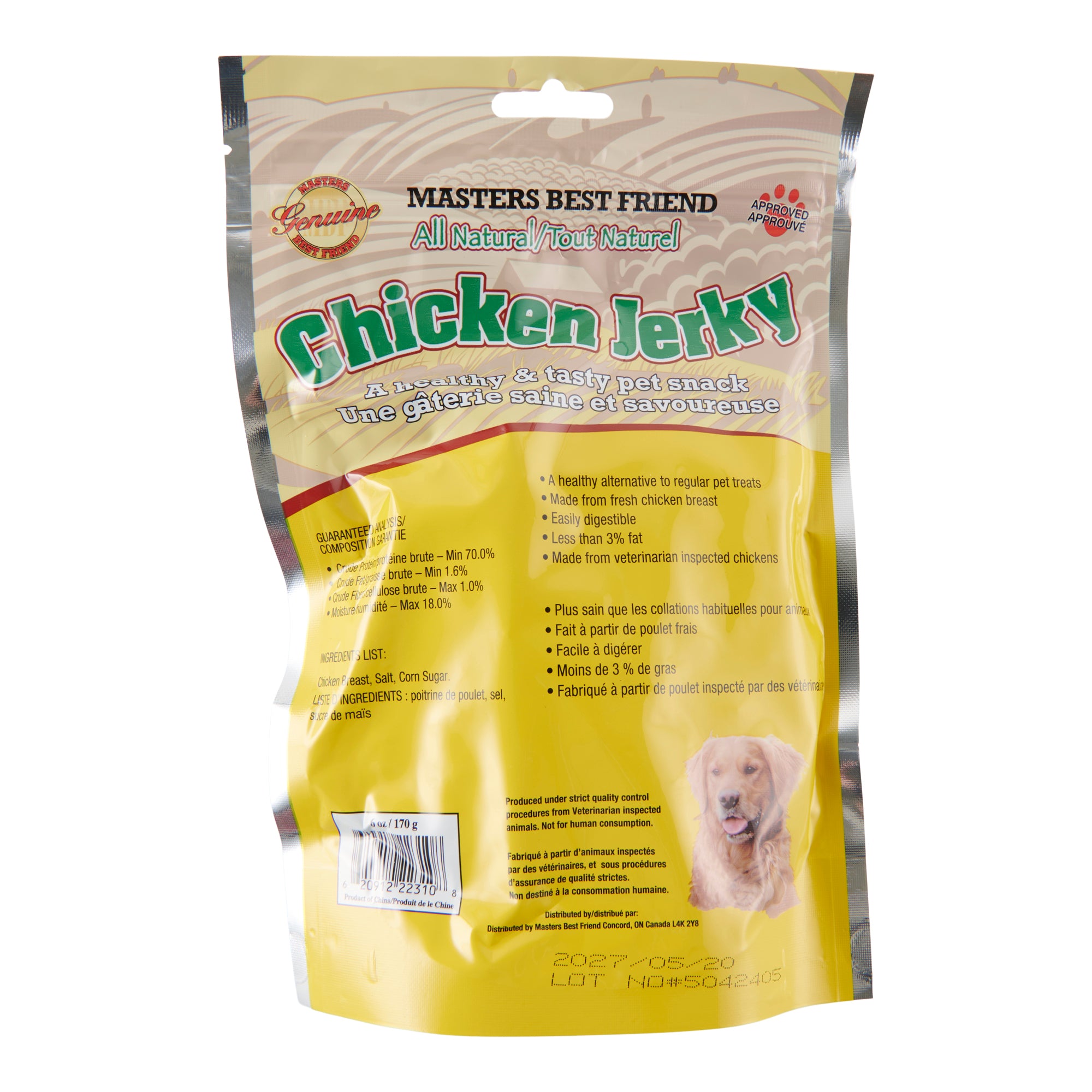 Masters Best Friend Chicken Jerky, 170 g – Giant Tiger
