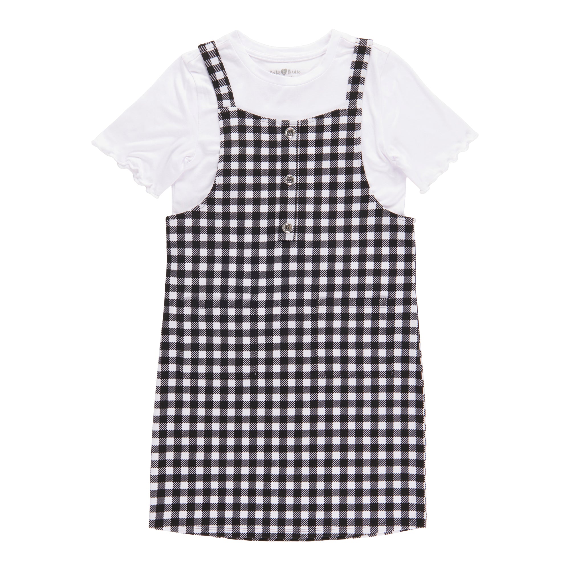 Robe carreautée avec haut à manches courtes BELLA & BIRDIE pour filles ...