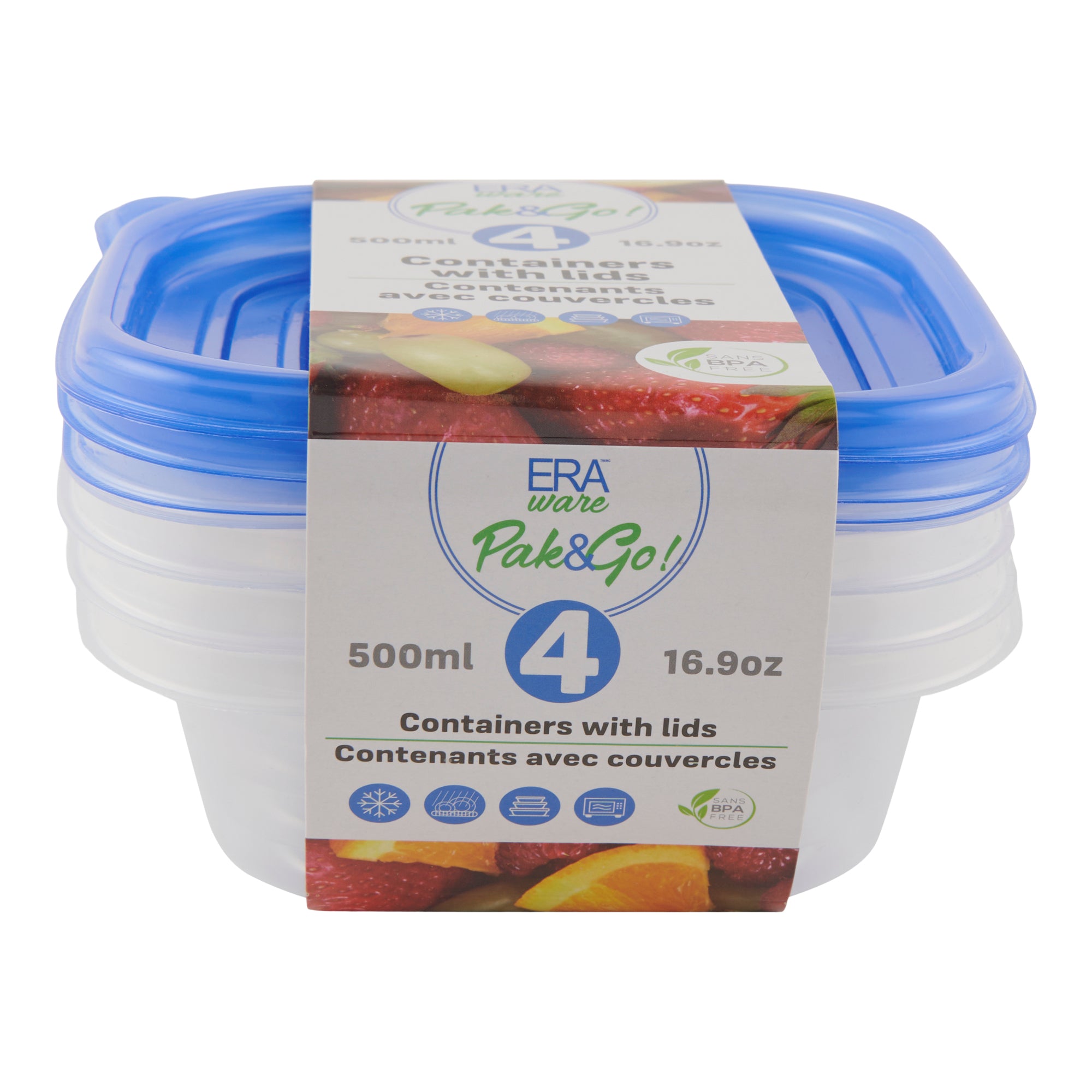 ERAware Food Storage Containers, 500-ml, 4 Pack – Giant Tiger