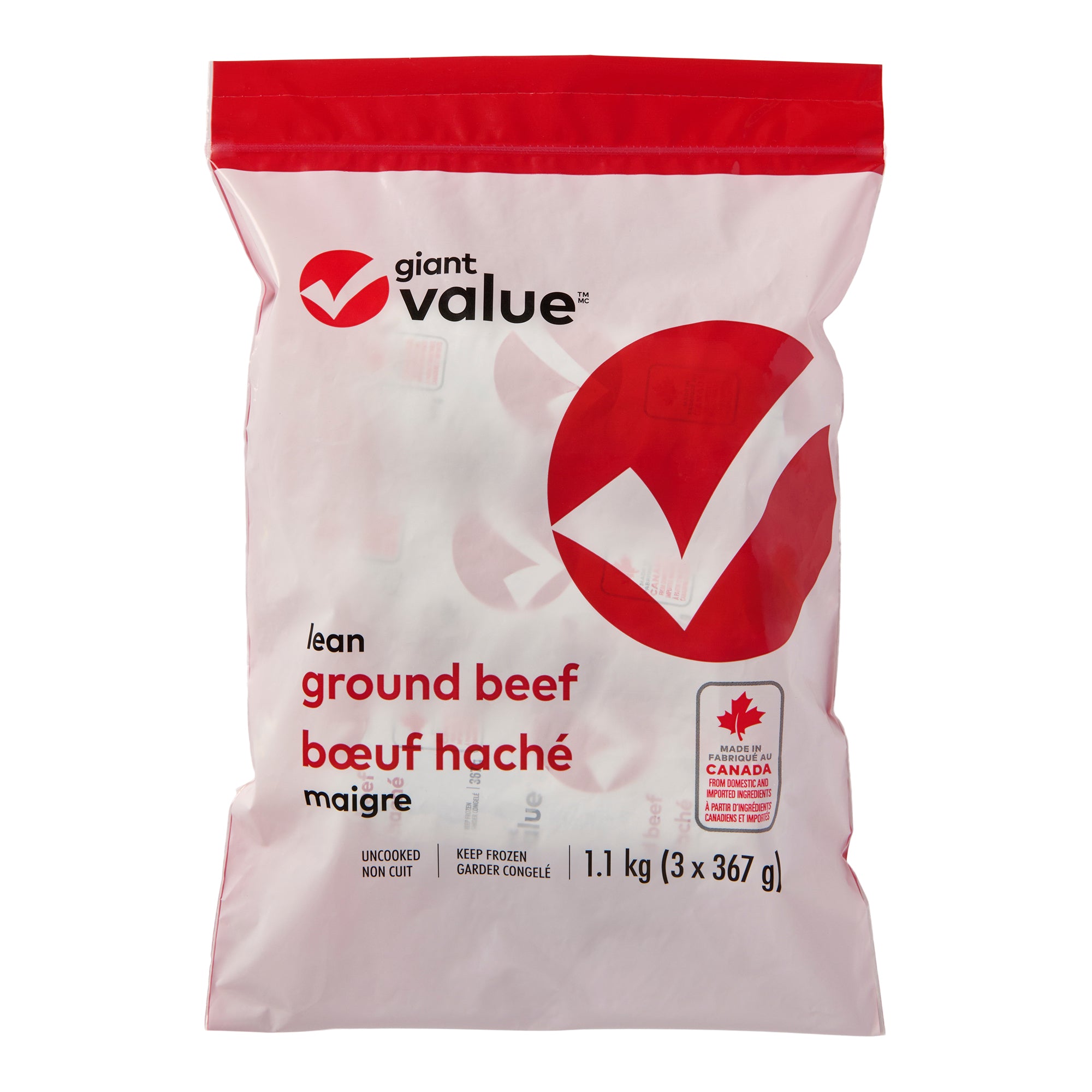 Giant Value Lean Ground Beef, 1.1 kg – Giant Tiger