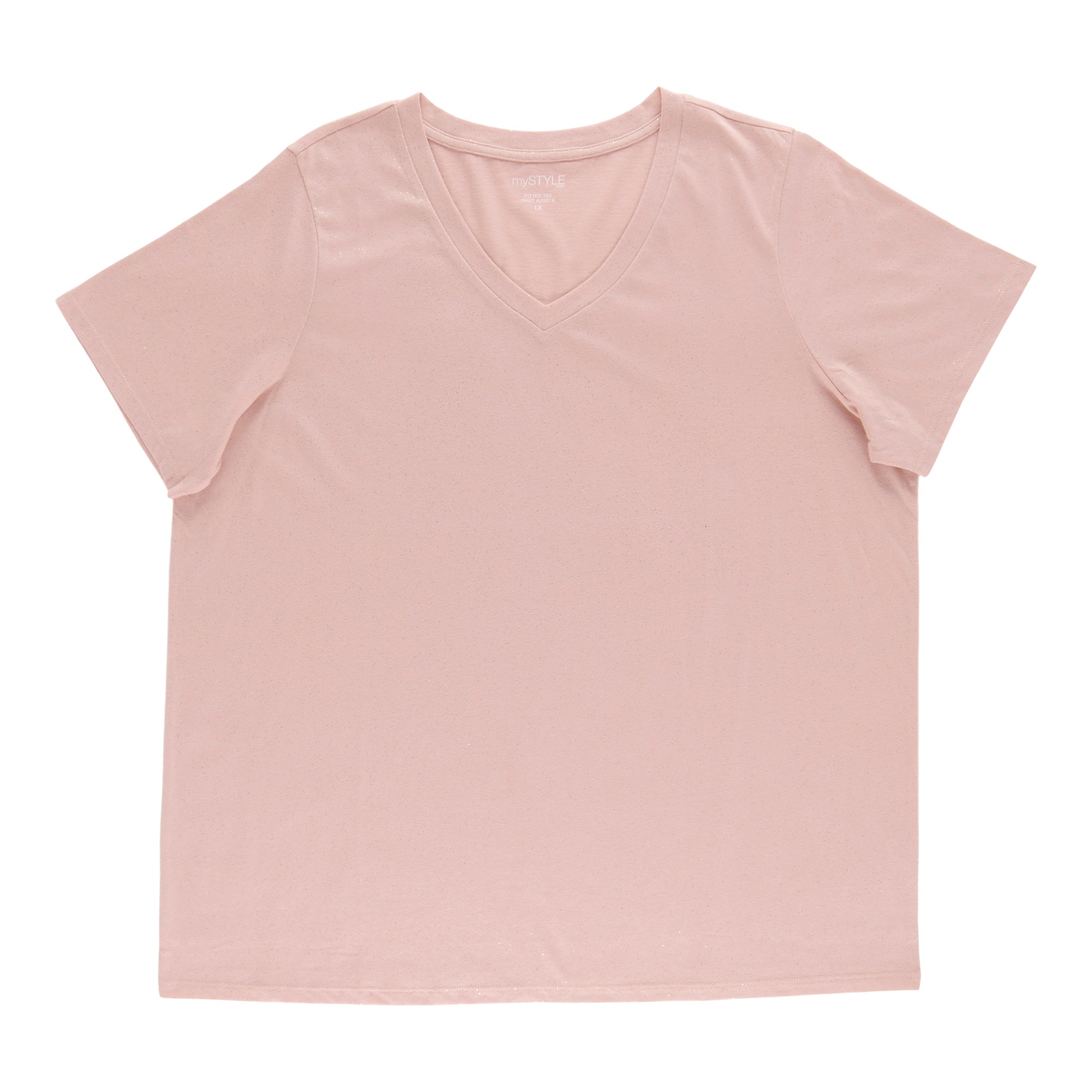 mySTYLE Women's Plus Foil V-Neck Tee – Giant Tiger