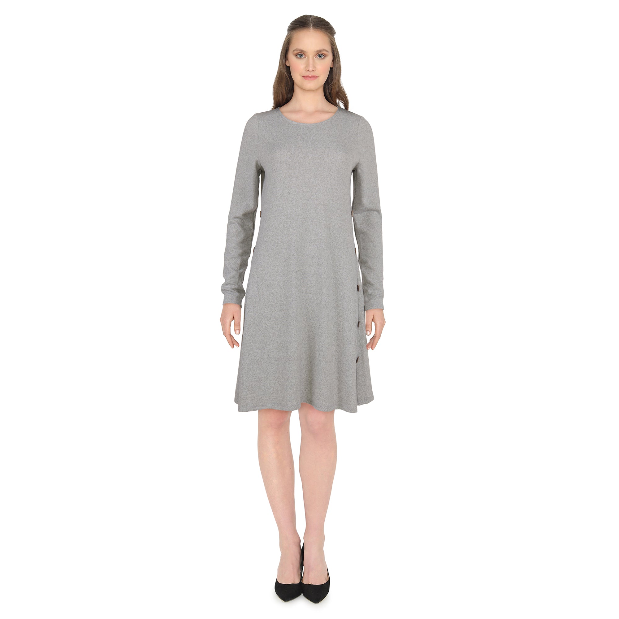 Robe trapèze ornée de boutons Avant-gardiste lily morgan pour femmes ...