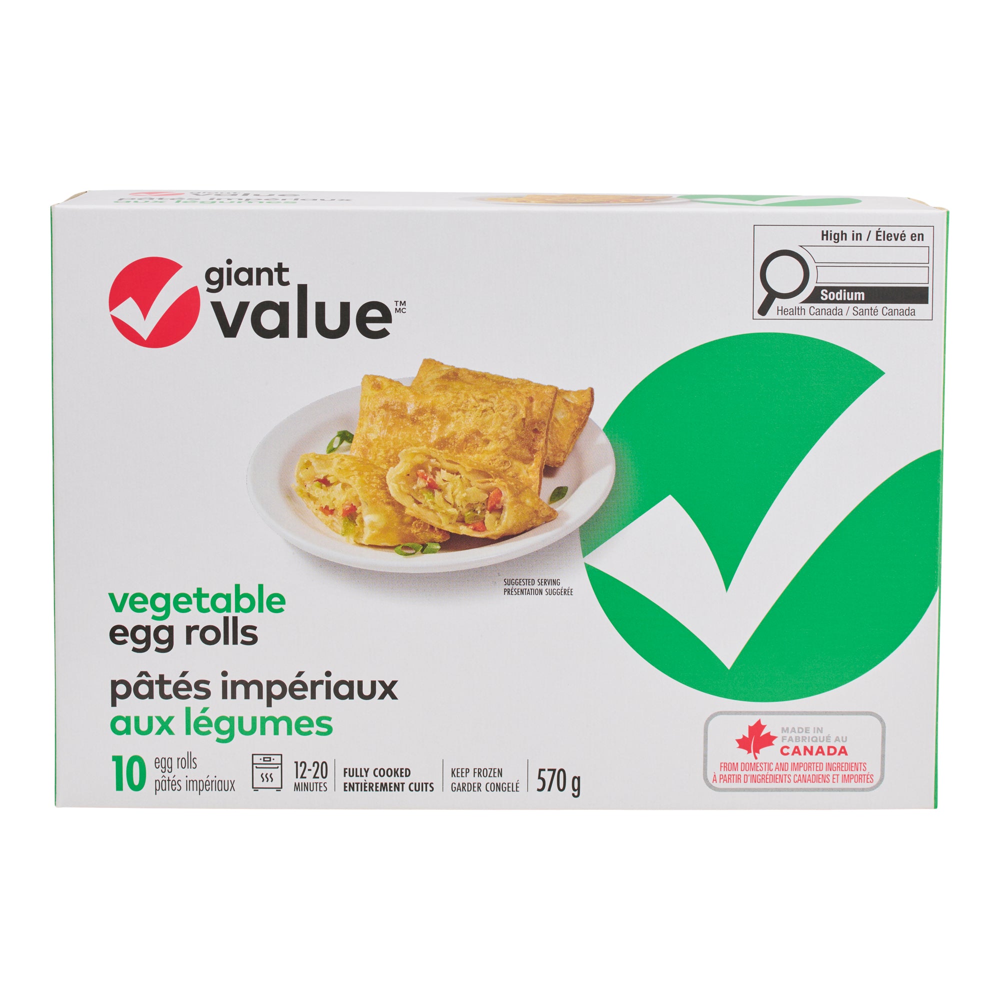 Giant Value Vegetable Egg Rolls, 570 g – Giant Tiger