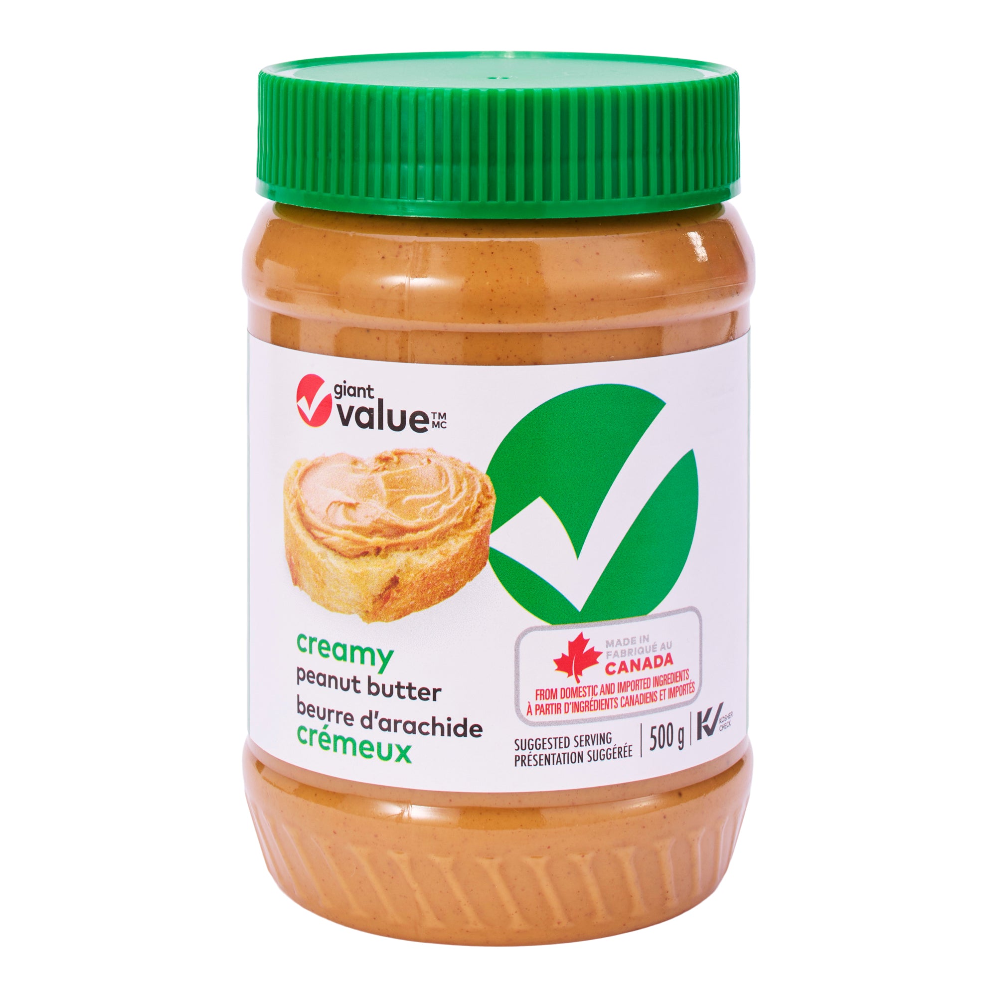 Giant Value Creamy Peanut Butter, 500 g – Giant Tiger