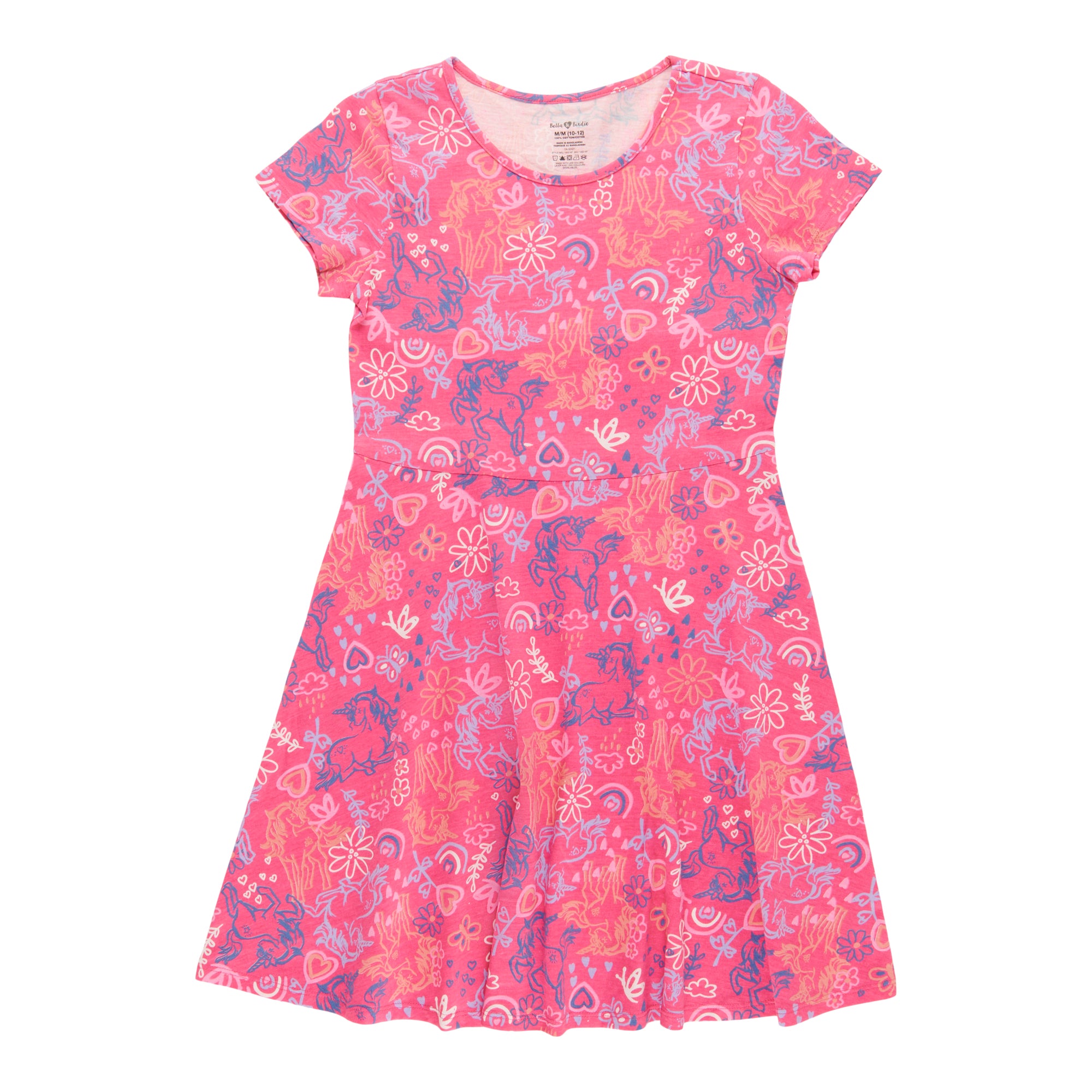 Robe à manches courtes Vive l'arc-en-ciel BELLA & BIRDIE pour filles ...