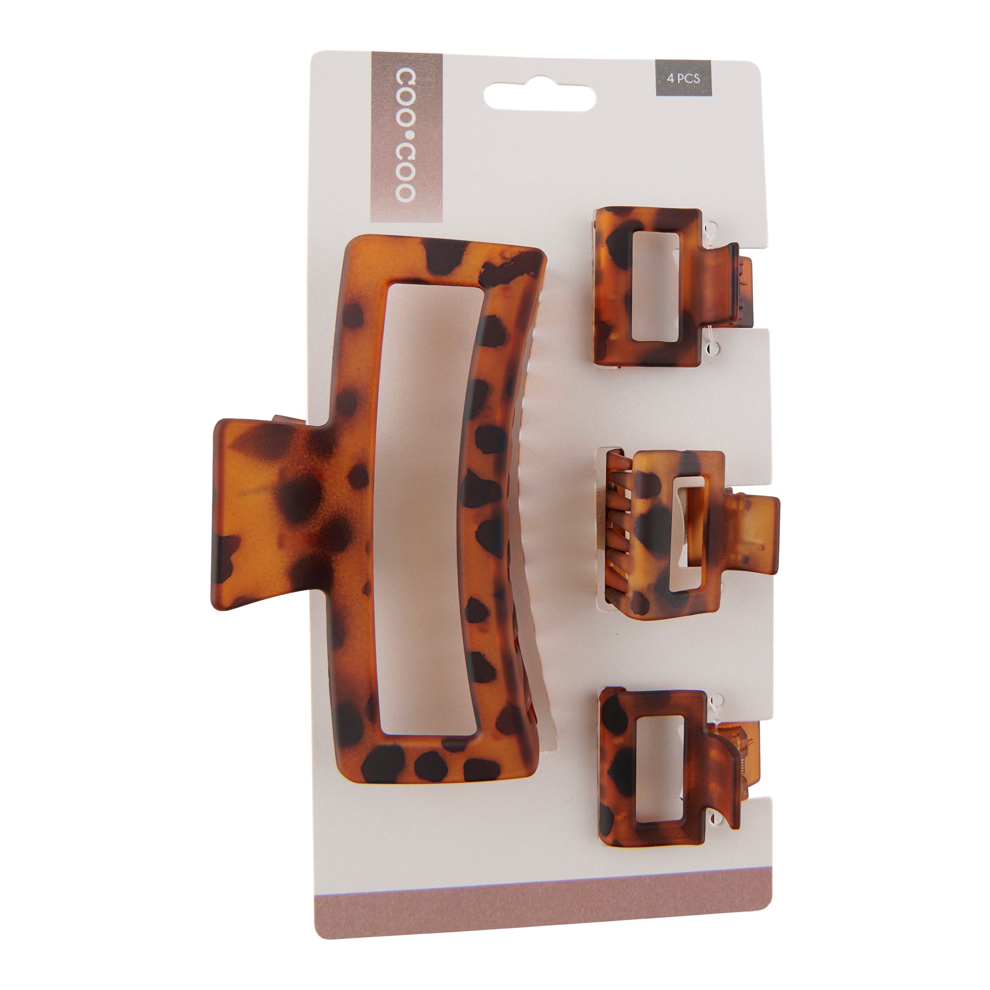 Coo Coo Tortoise Assorted Square Claw Clips, 4-Piece – Giant Tiger