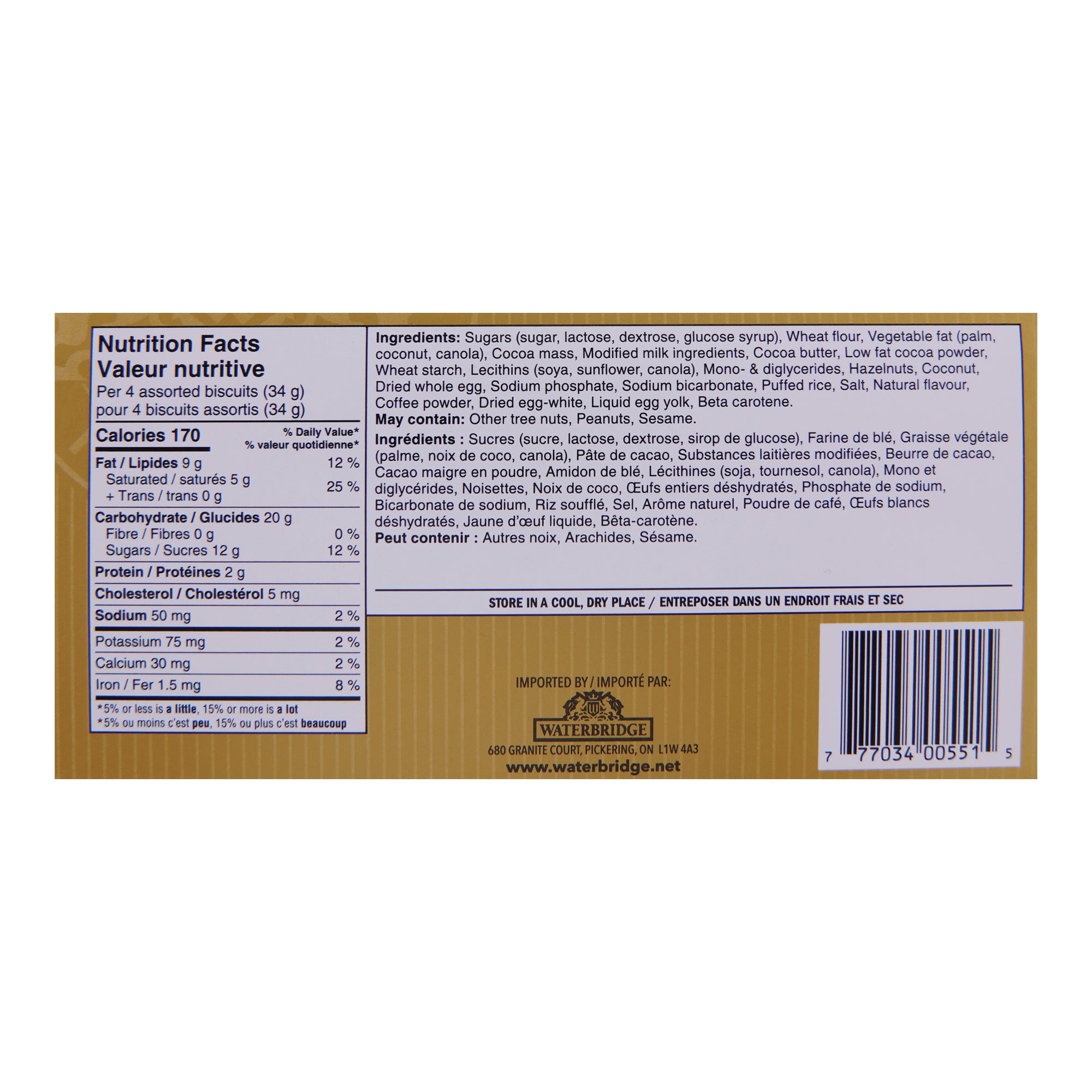 Waterbridge All Gold Assorted Cookie Tin, 750 g – Giant Tiger