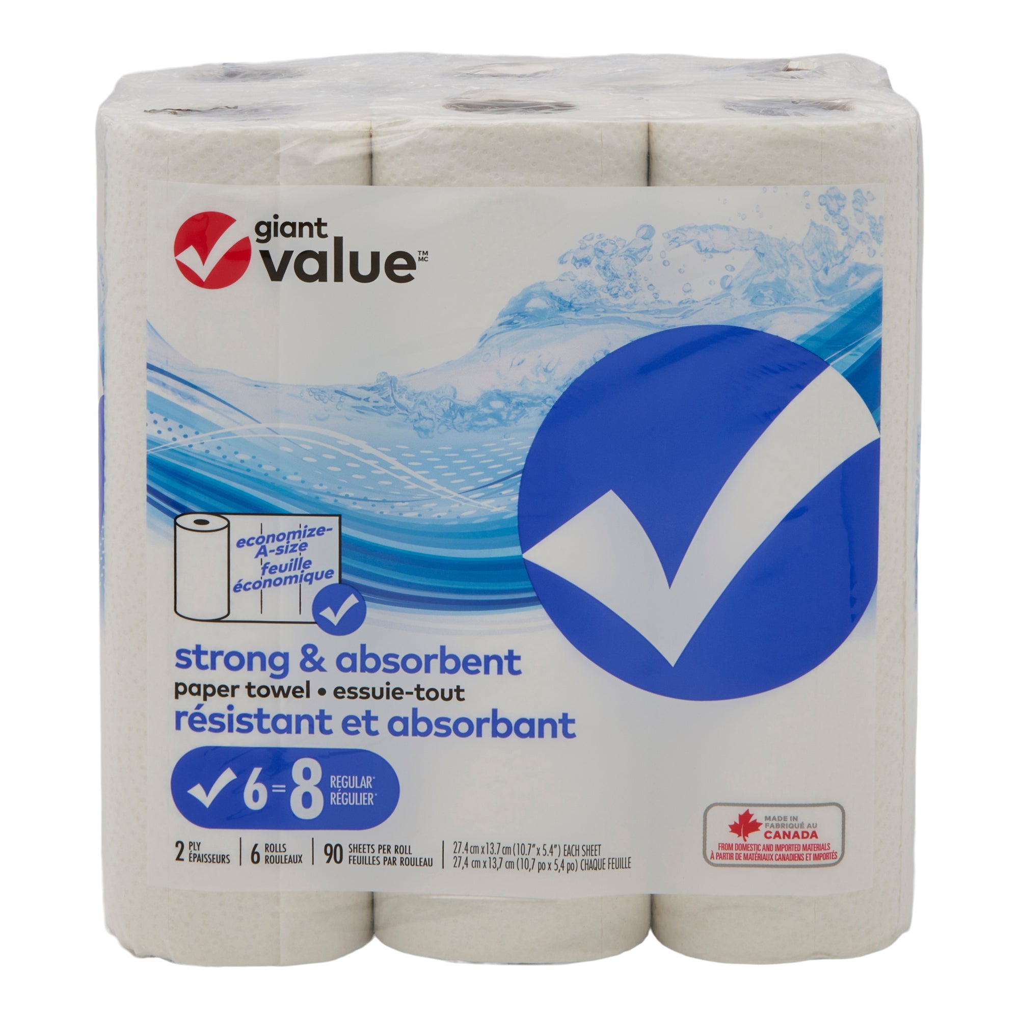 Giant Value Paper Towels, 6-Pack – Giant Tiger