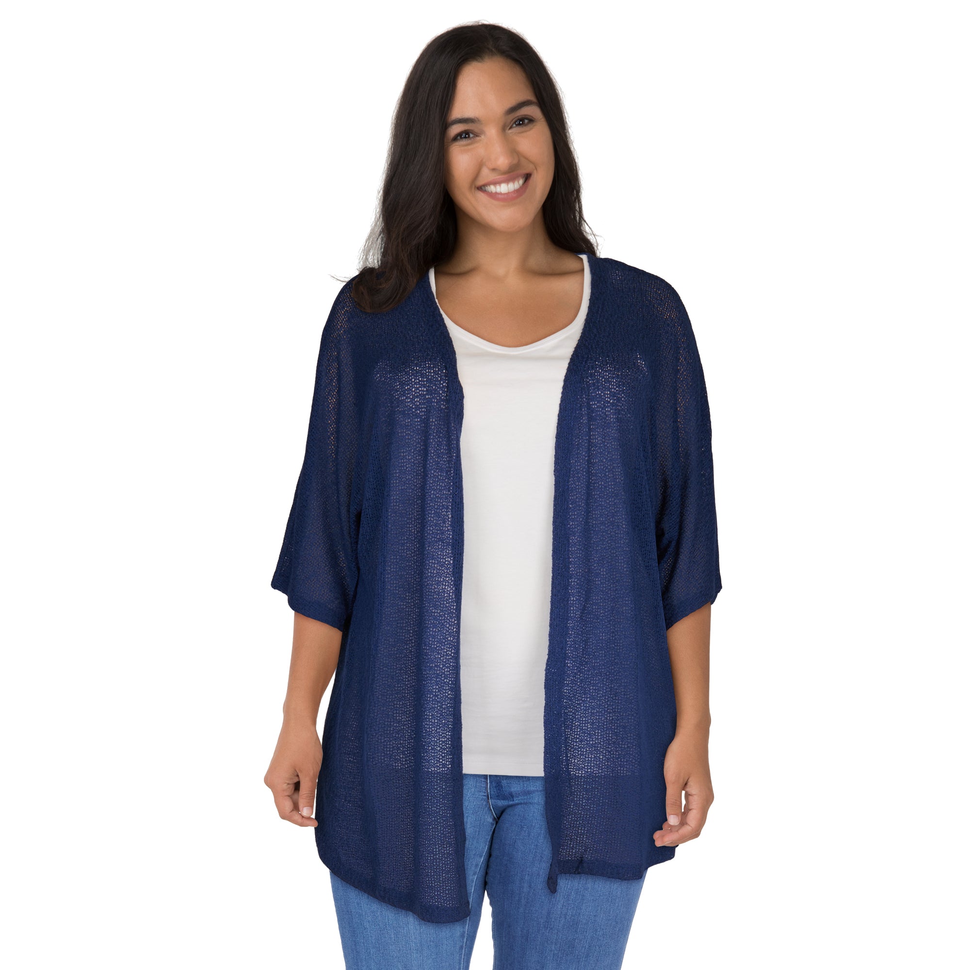 lily morgan Women's Plus Scalloped Cardigan – Giant Tiger