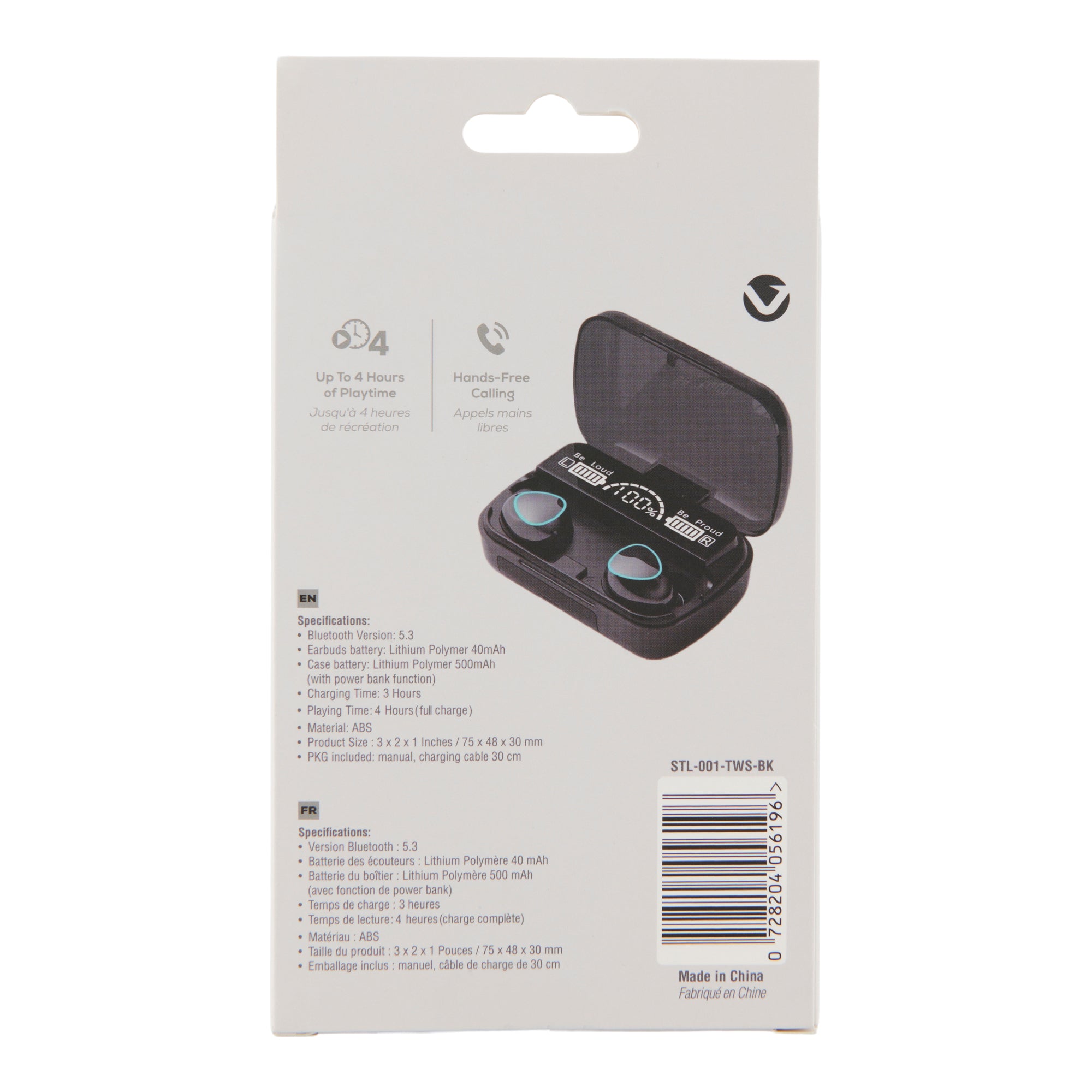 True Wireless Earbuds With Power Bank, Black – Giant Tiger