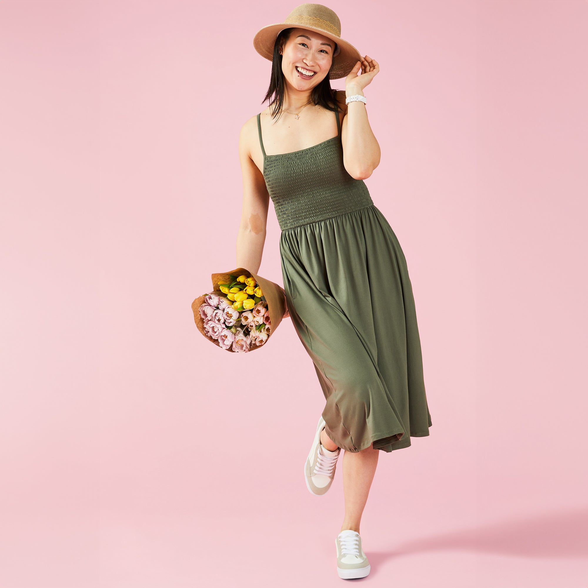 Robe midi à smocks mySTYLE pour femmes – Giant Tiger