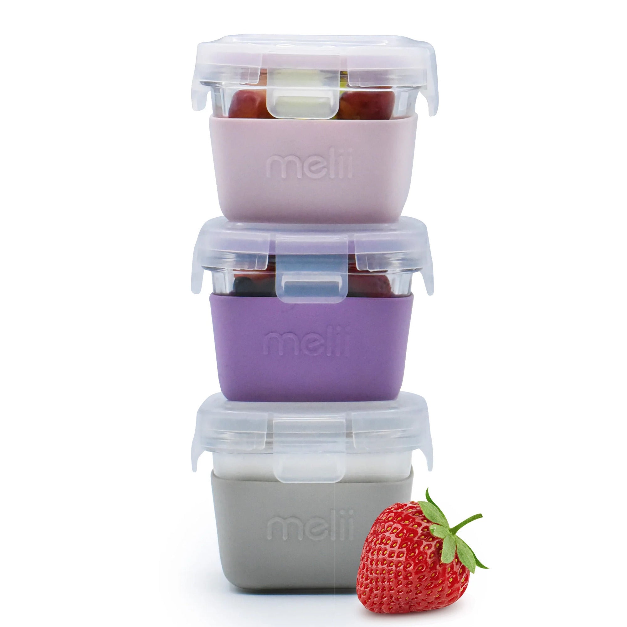 melii Glass Food Storage Container, Purple/Pink, 3 Pack – Giant Tiger