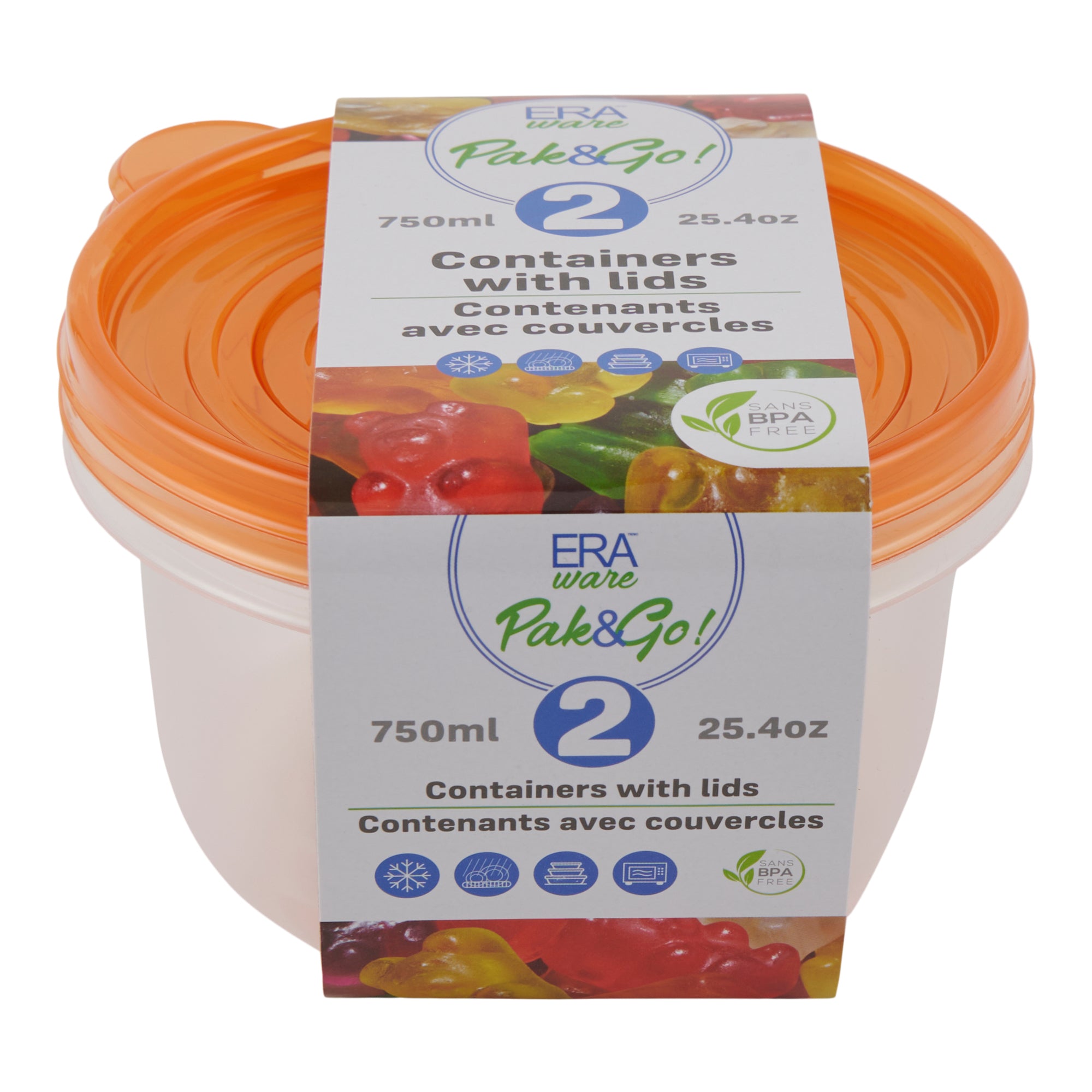ERAware Food Storage Containers, Orange, 750-ml, 2 Pack – Giant Tiger