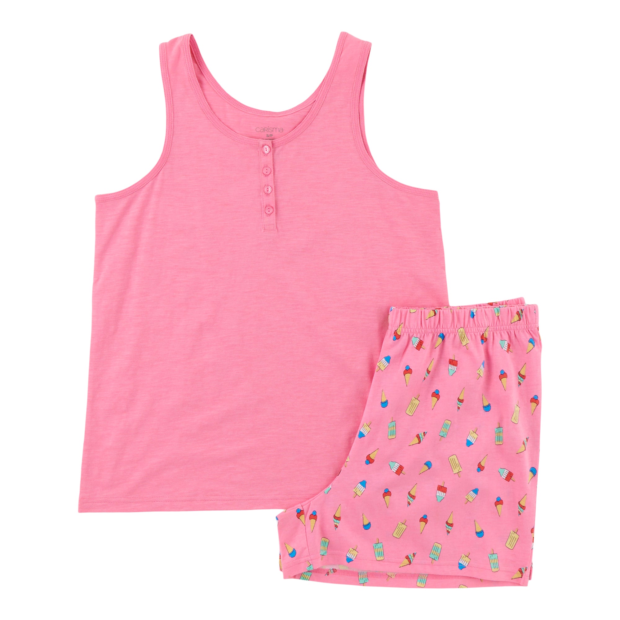 Carisma Women's Henley Tank Boxer PJ Set, 2-Piece – Giant Tiger