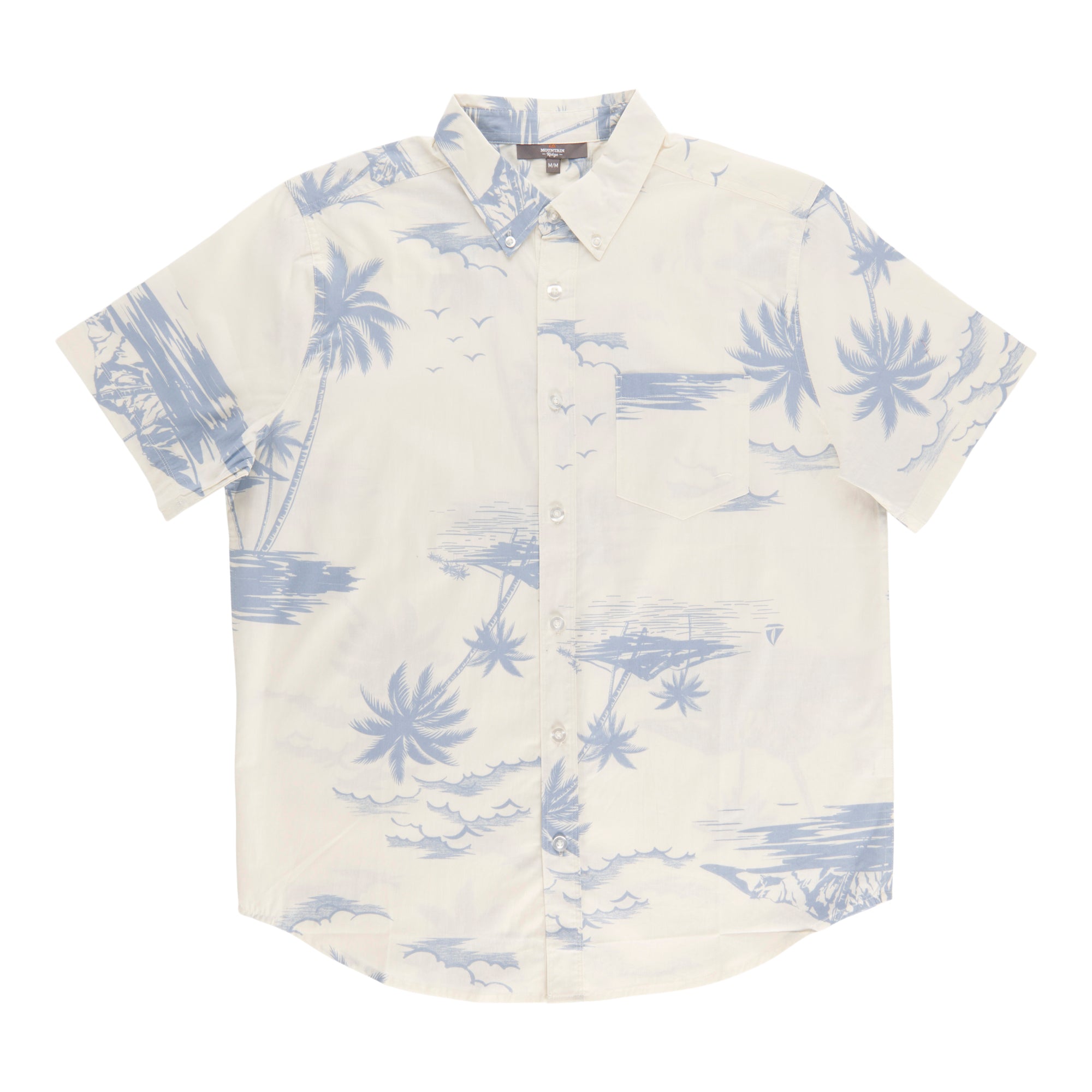 Mountain Ridge Men's Printed Cotton Short Sleeve Button-Up Shirt ...