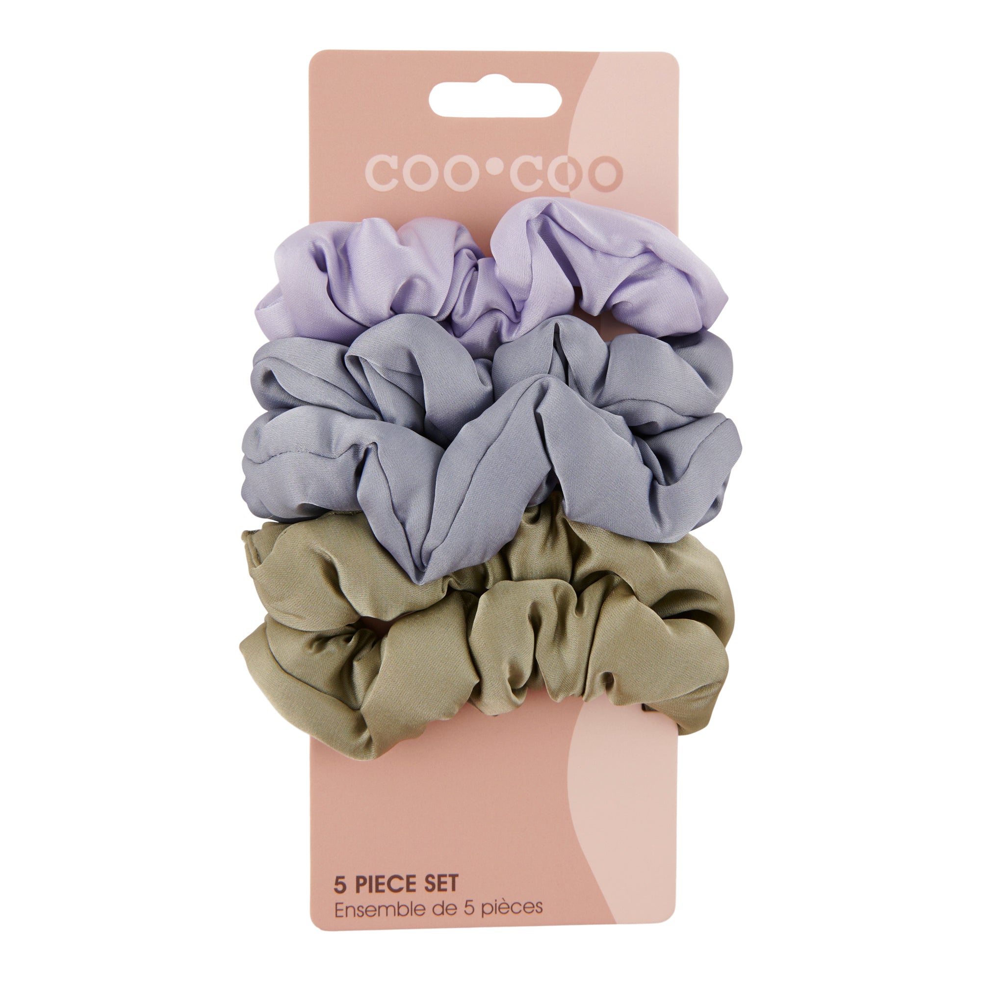 Coo Coo Lavender Satin Hair Scrunchies, 5-Piece – Giant Tiger