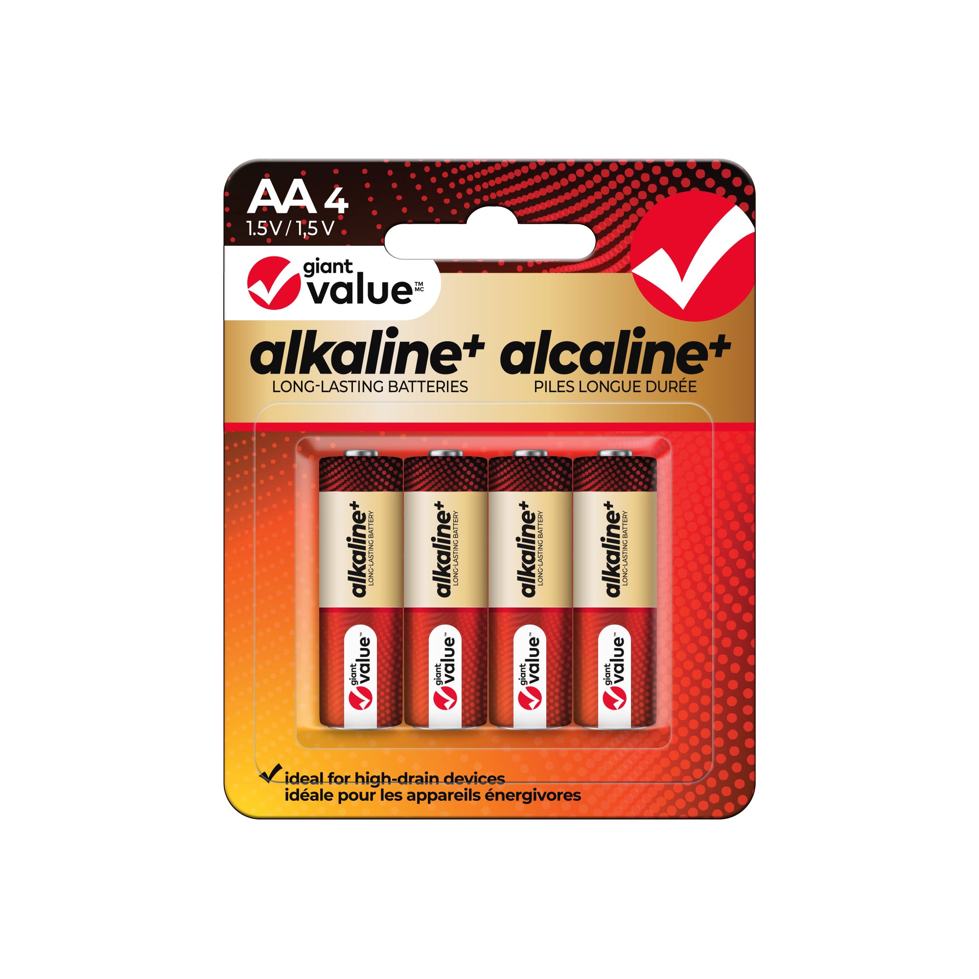 Giant Value AA Alkaline Batteries, 4 Pack – Giant Tiger