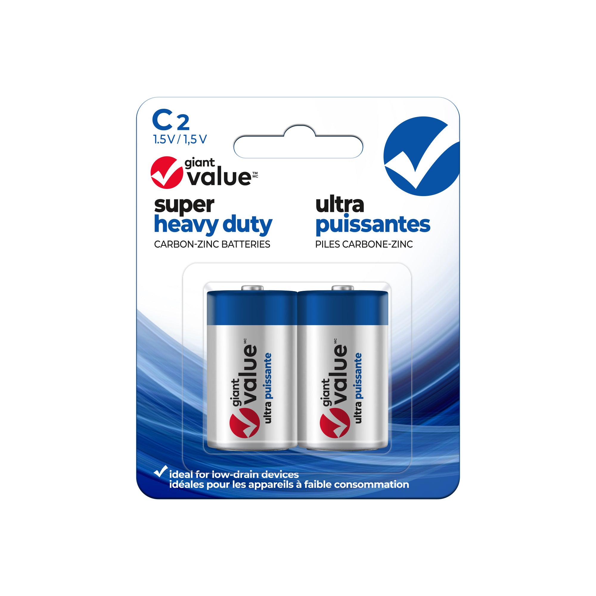 Giant Value Super Heavy Duty C Batteries, 2 Pack – Giant Tiger