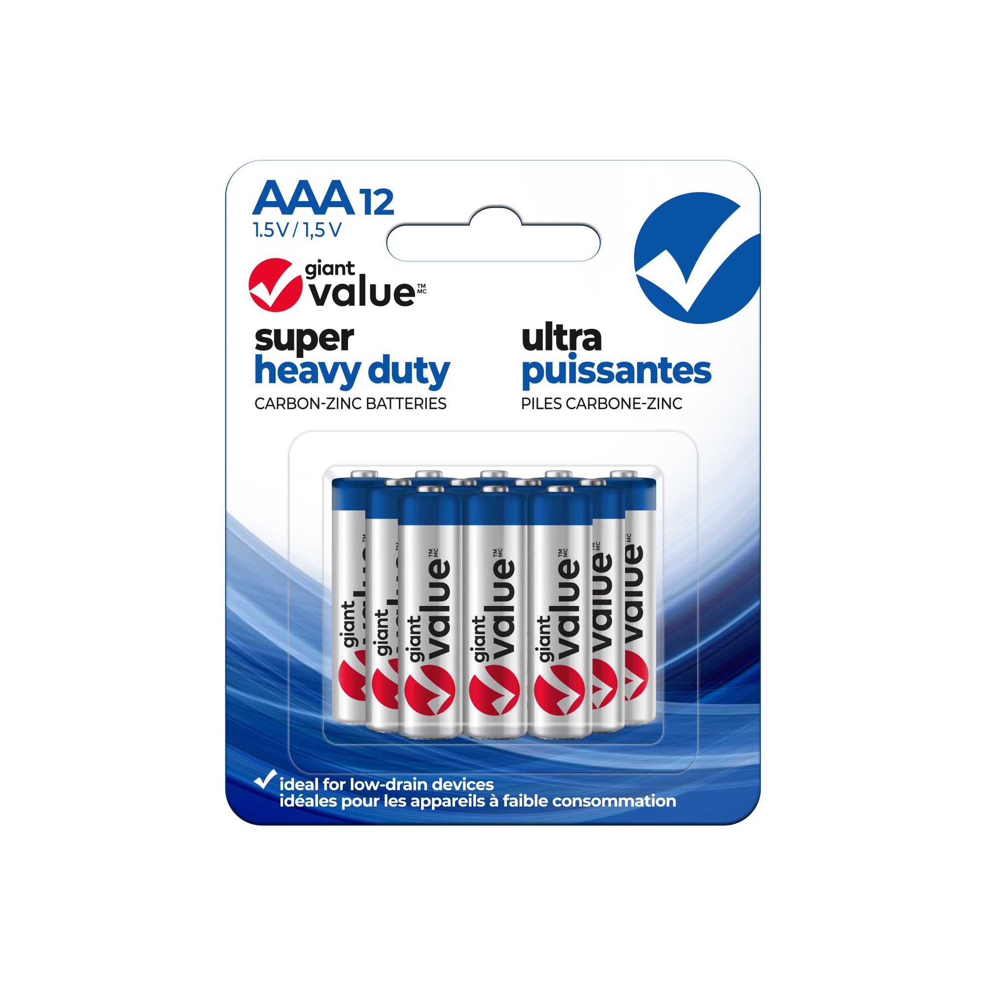 Giant Value Super Heavy Duty AAA Batteries, 12 Pack – Giant Tiger