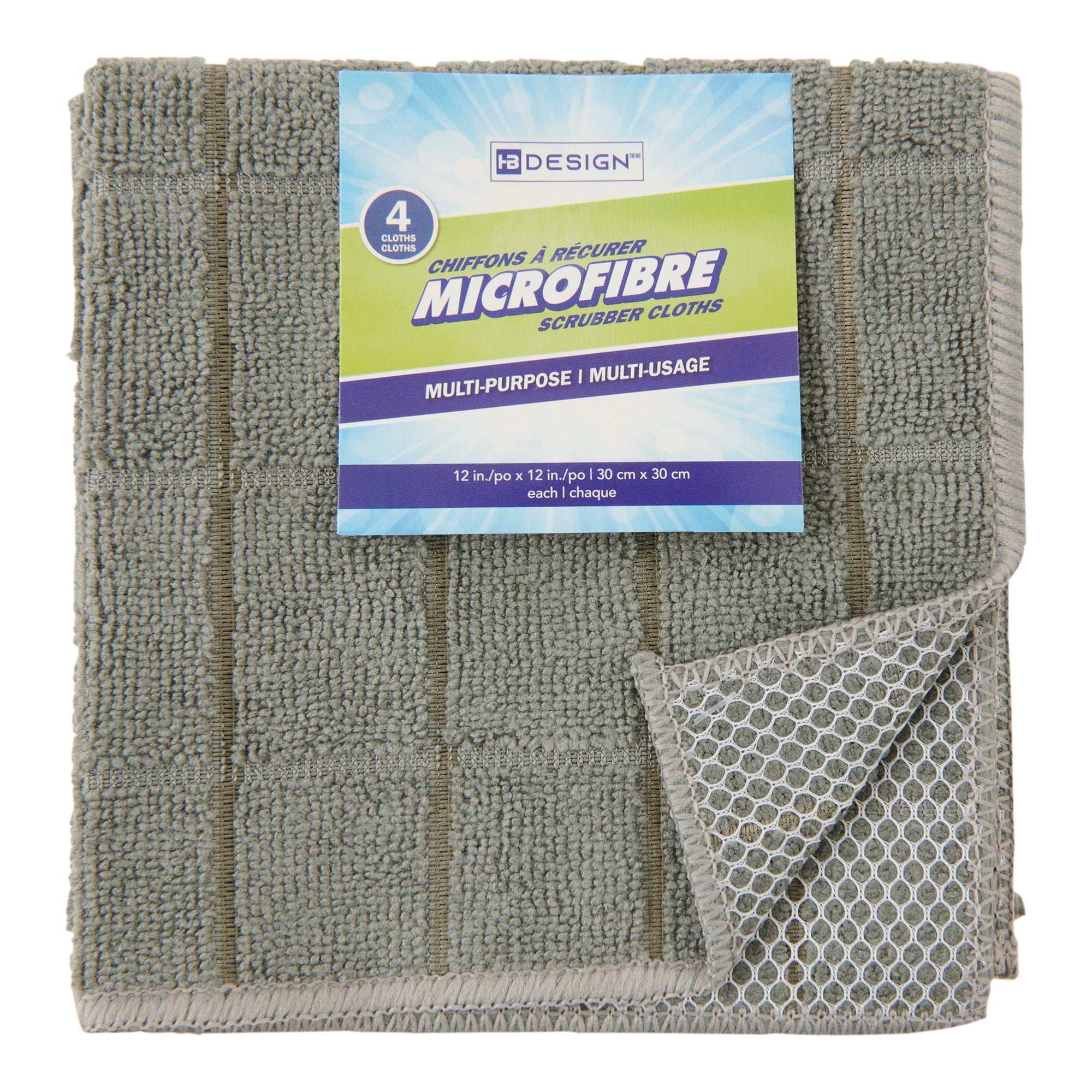 Microfiber Scrubber Cloths, 4 Pack – Giant Tiger