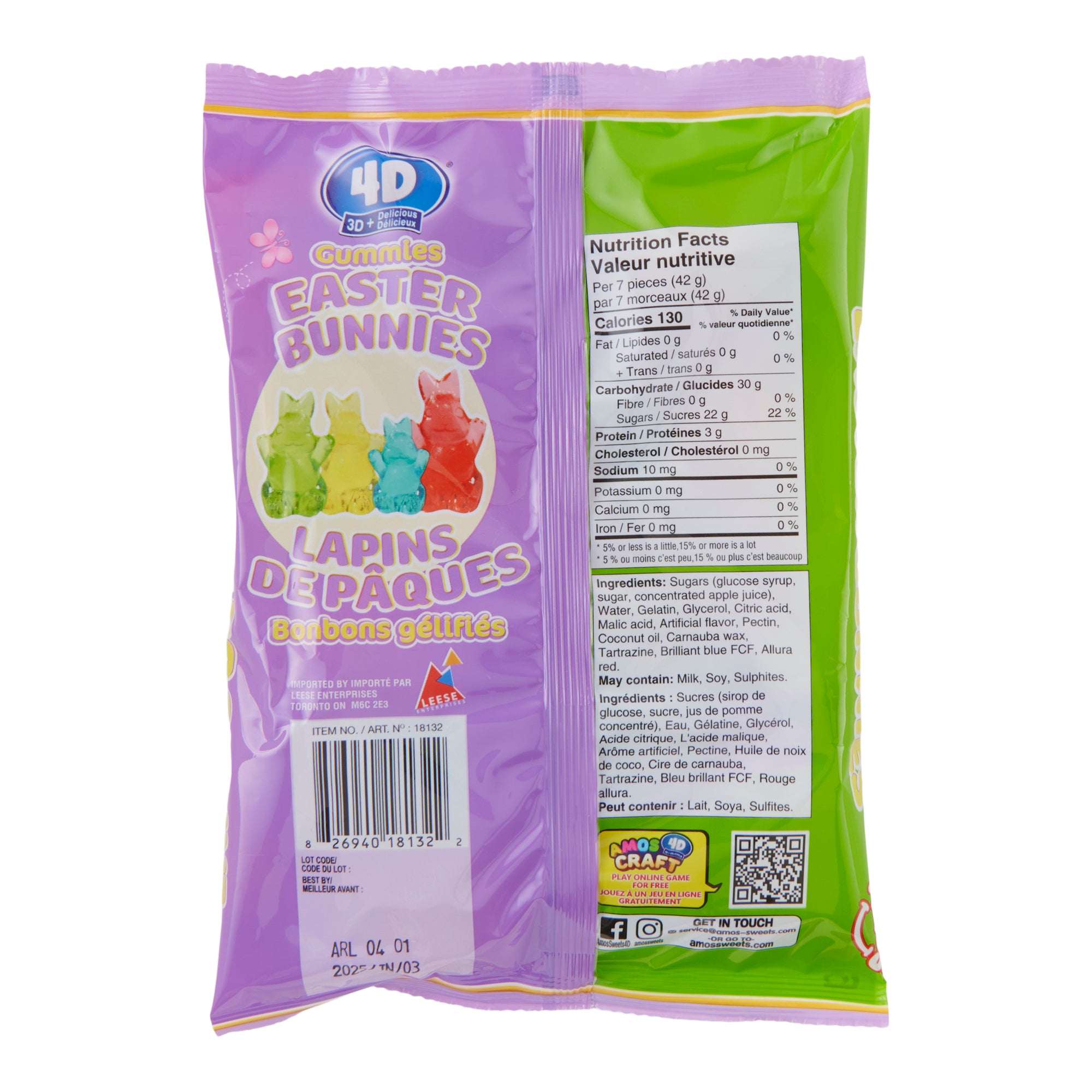 4D Gummy Bunnies, 96 g – Giant Tiger