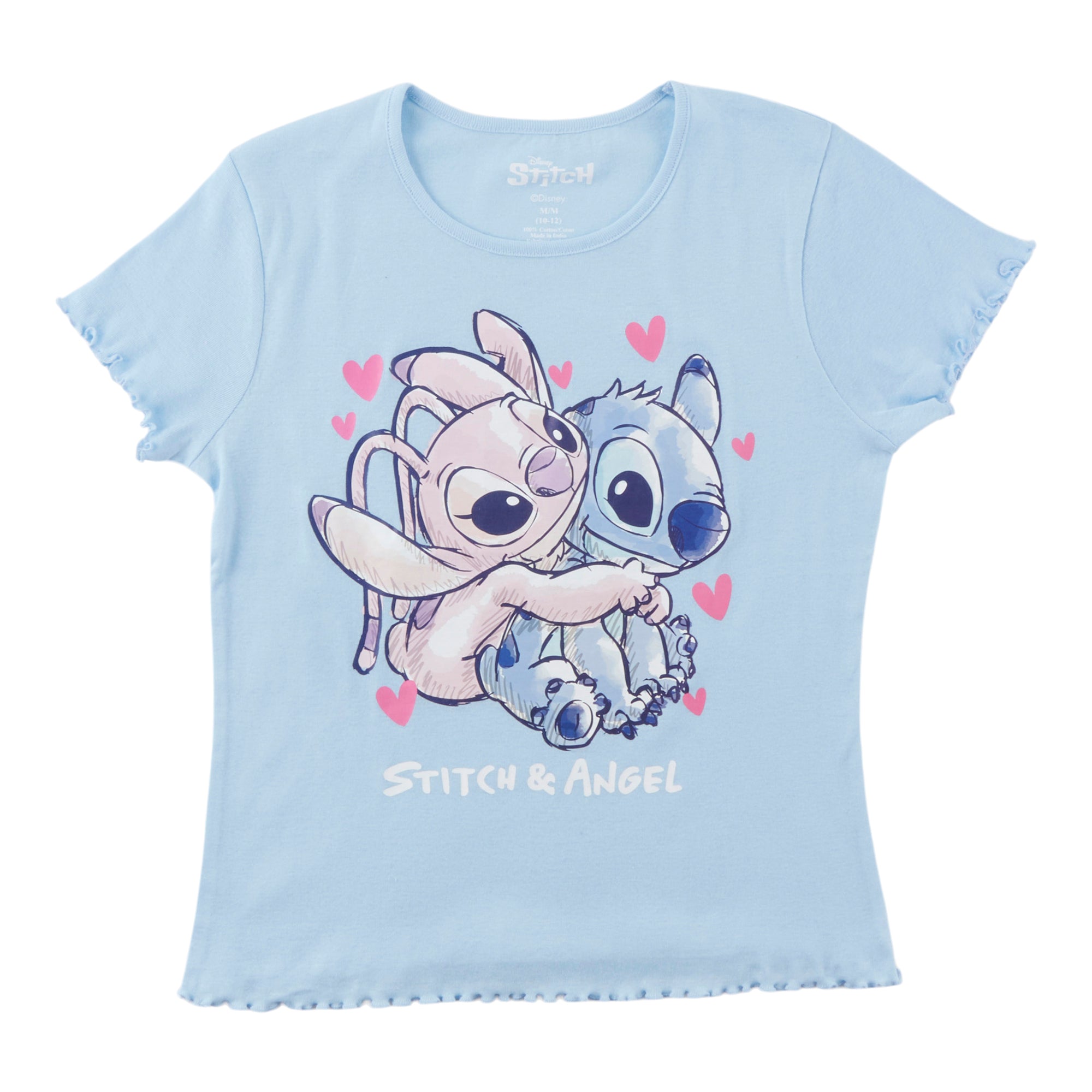 Girls' Licensed Lilo & Stitch Short Sleeve Rib T-Shirt – Giant Tiger
