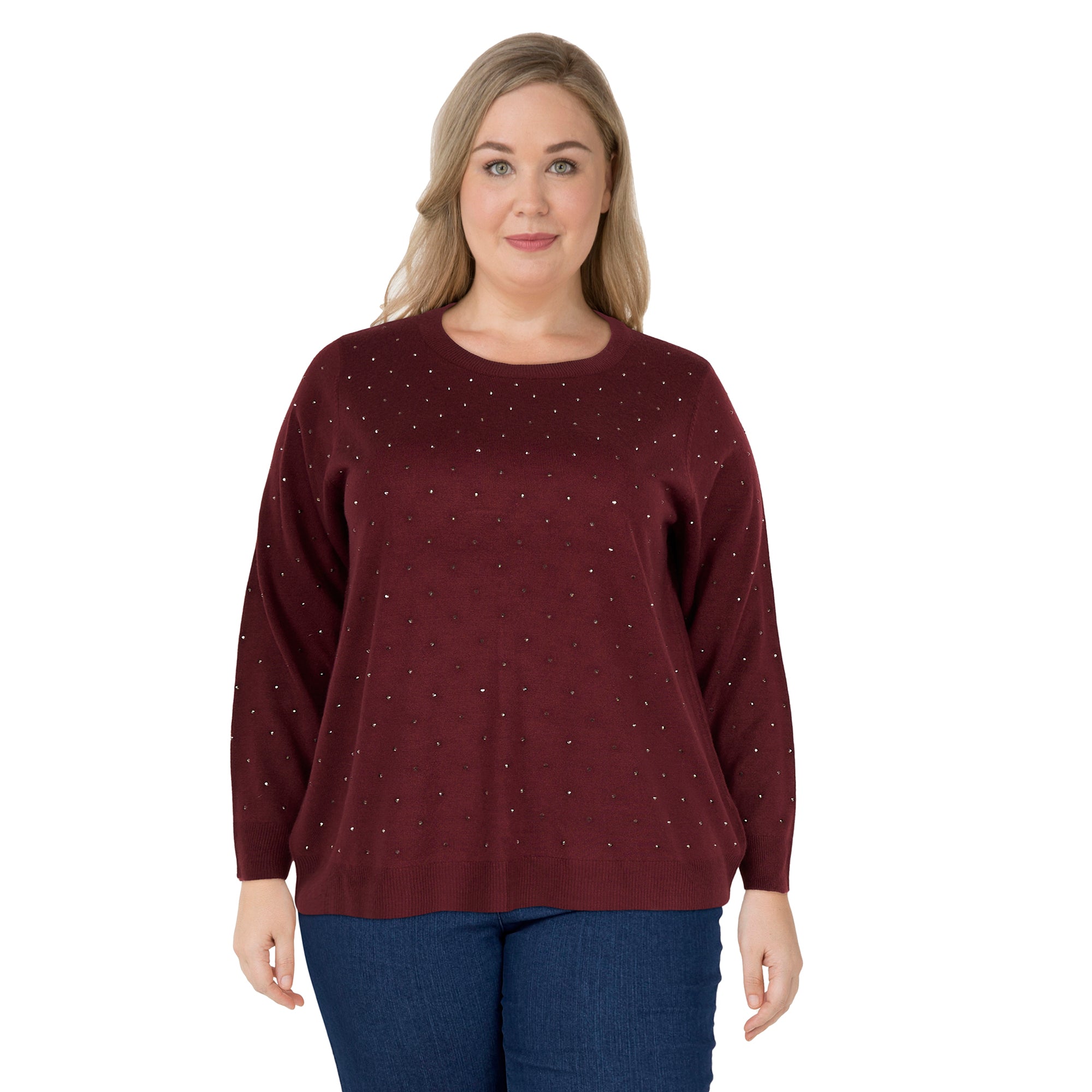 lily morgan Women's Plus Studded Sweater – Giant Tiger