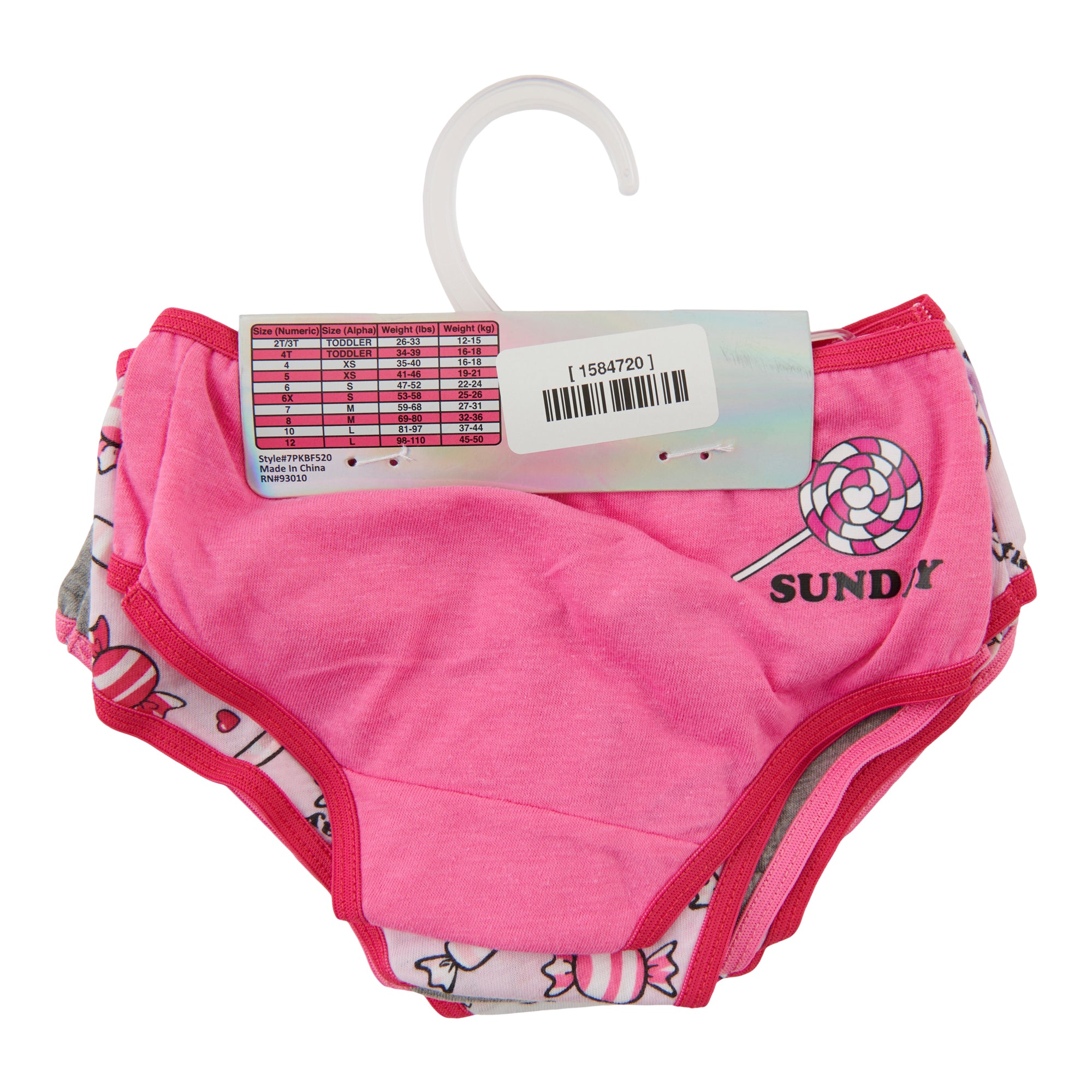 Toddler Girls' Printed Briefs Underwear, 7-Pack – Giant Tiger