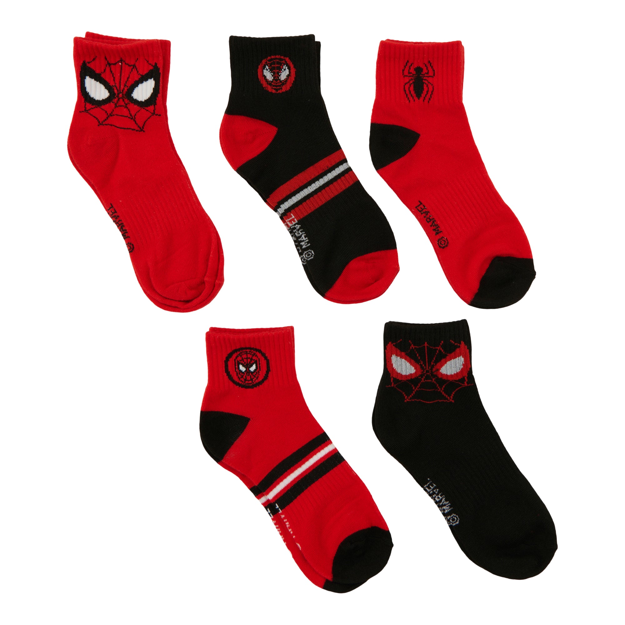 Boys' Licensed Printed Quarter Crew Socks, 5-Pack – Giant Tiger