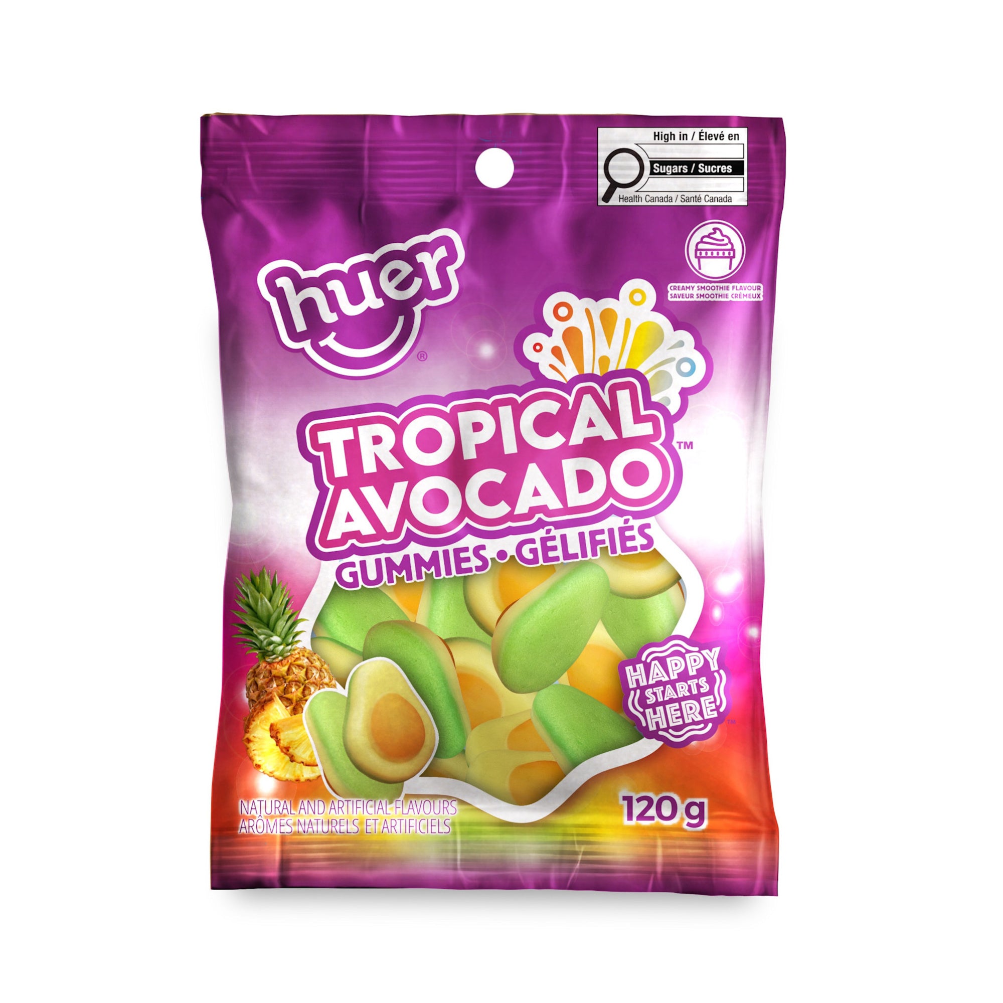 Huer Gummy Tropical Avocado, 120 g – Giant Tiger