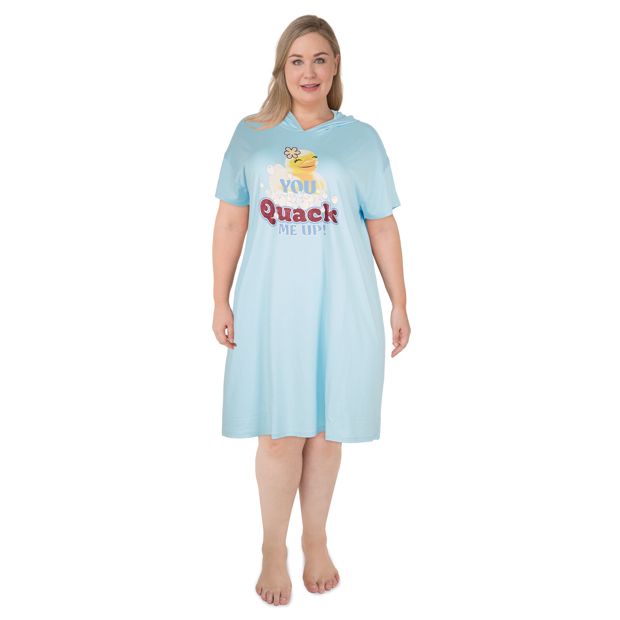 Carisma Women's Plus Hooded 3/4 Sleeve Mom & Me Sleepshirt – Giant Tiger