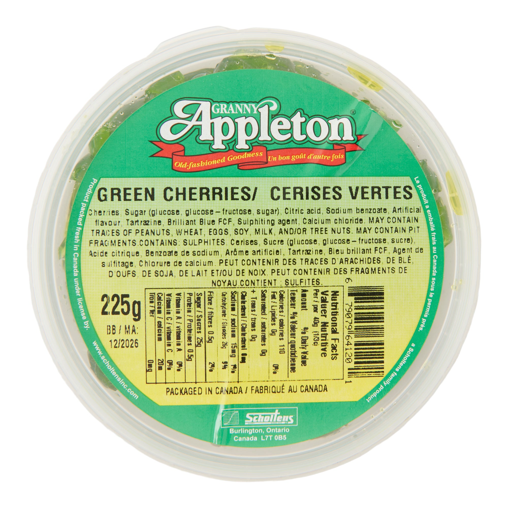 Granny Appleton Green Cherries, 225 g – Giant Tiger
