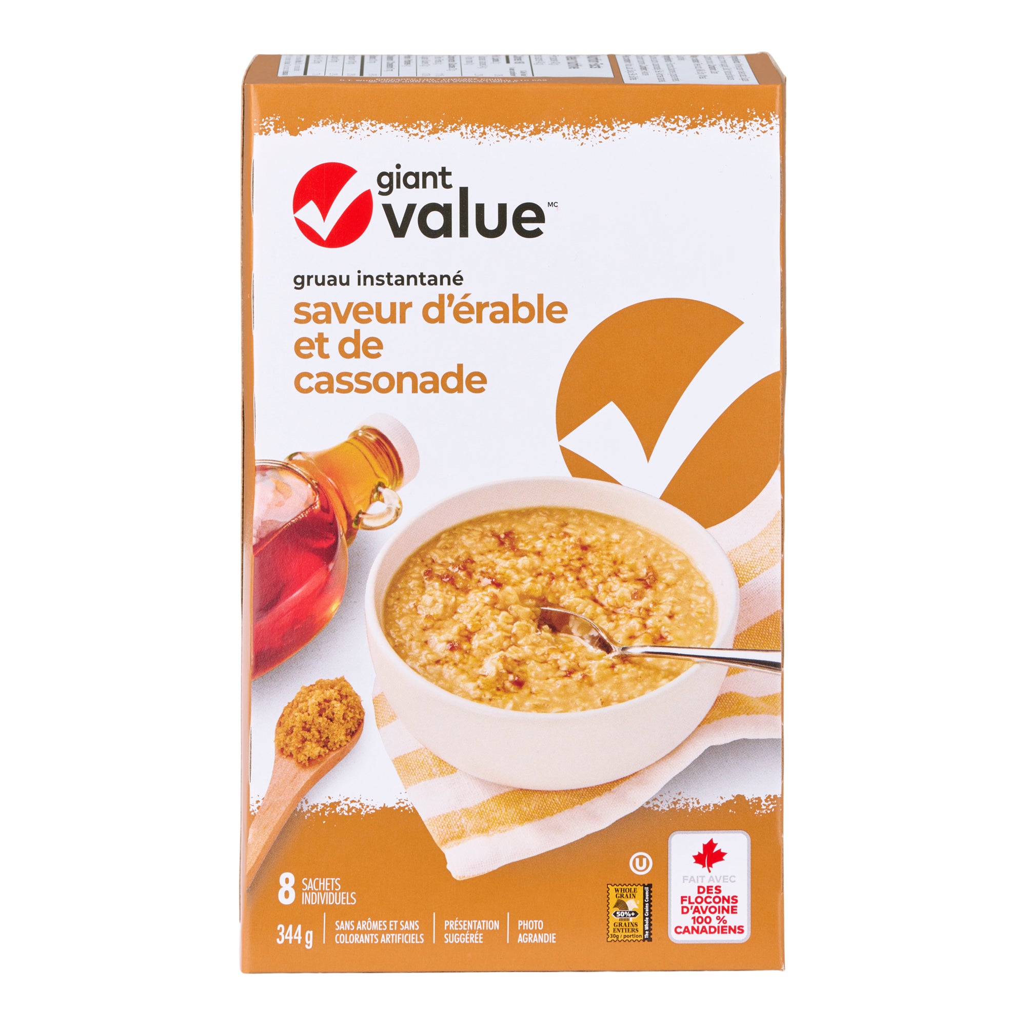 Giant Value Maple and Brown Sugar Instant Oatmeal, 8-Pack – Giant Tiger