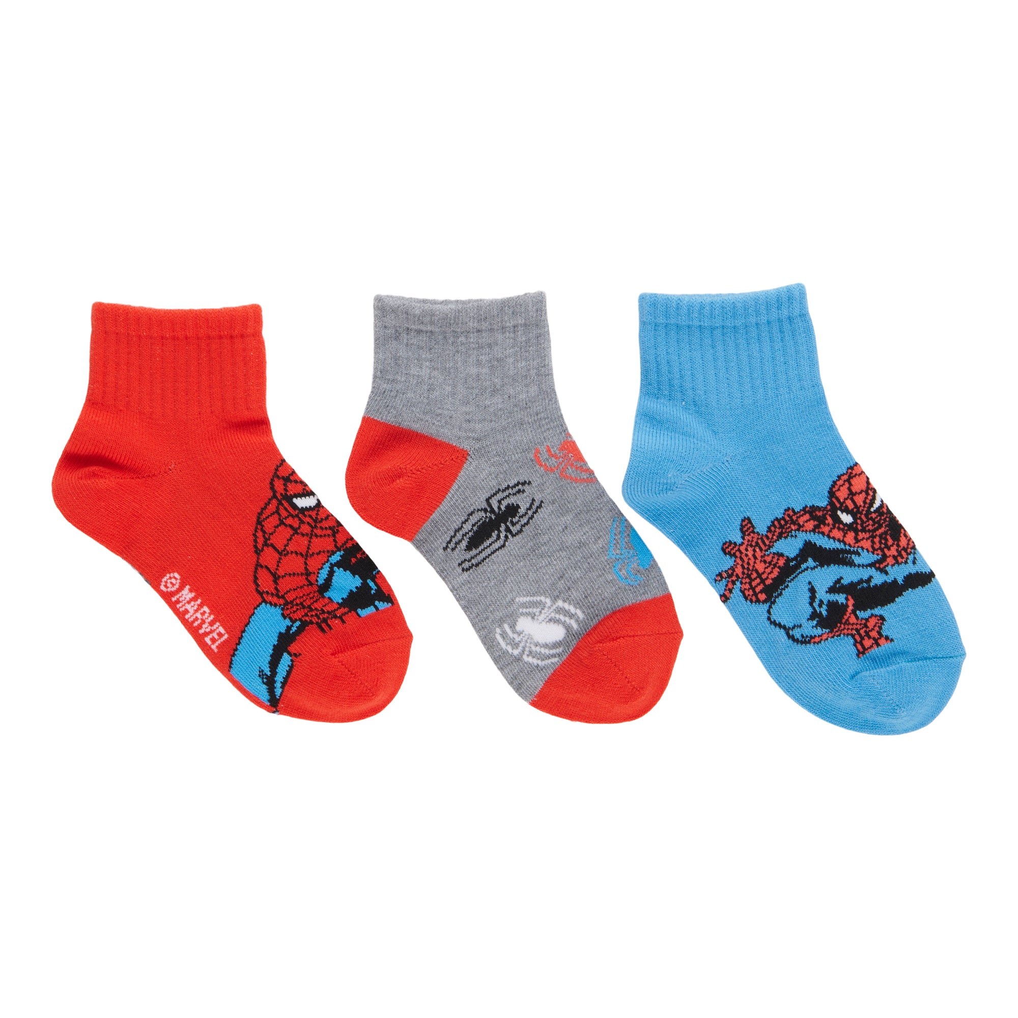Boys' Licensed Spider-Man Quarter Crew Socks, 3-Pack – Giant Tiger