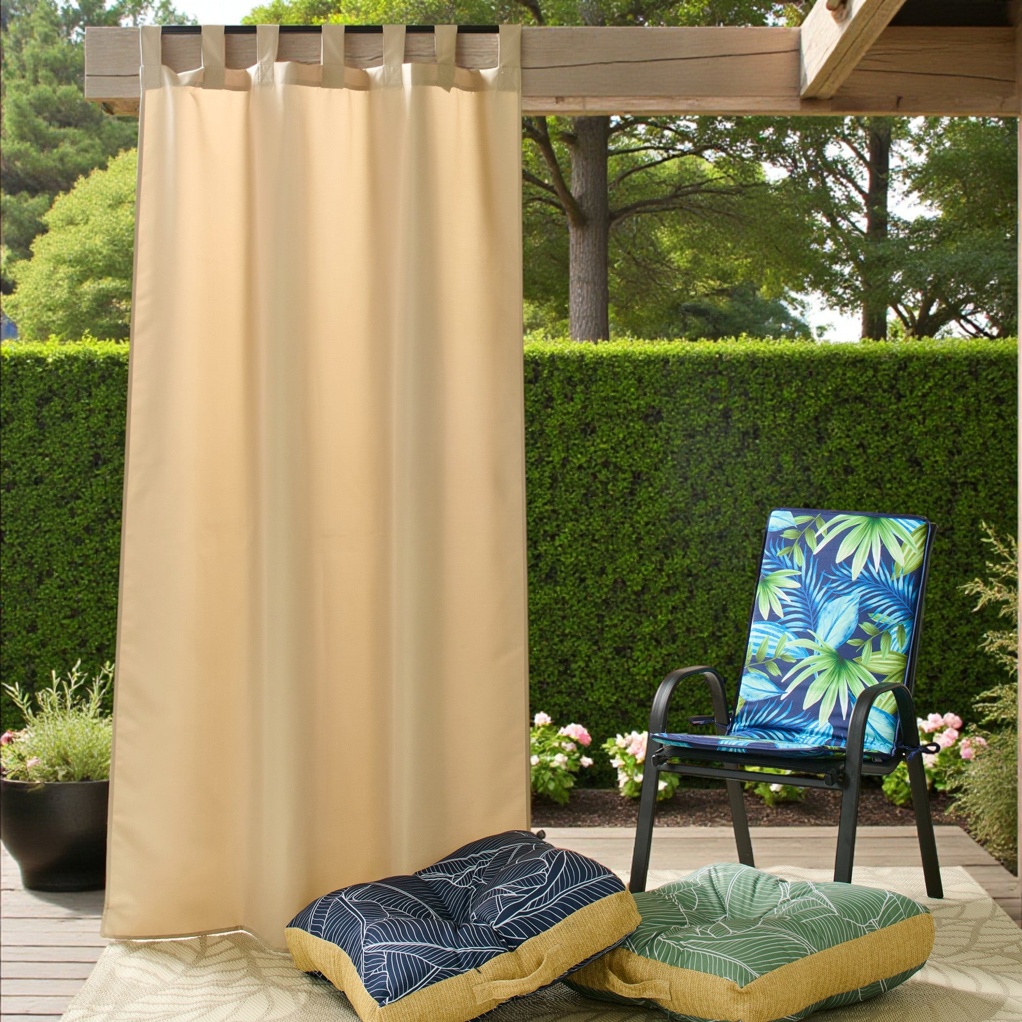 Solid Outdoor Curtain with Velcro Tabs, 52-in x 84-in. – Giant Tiger