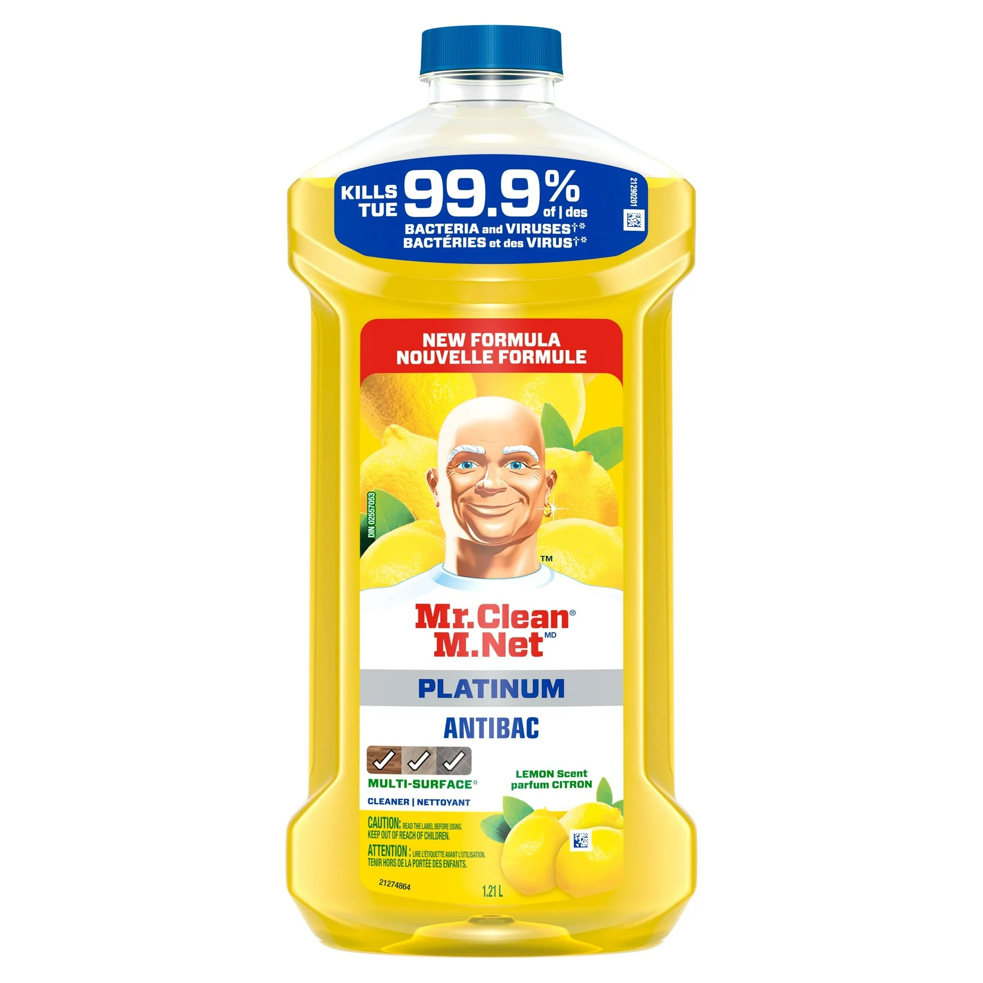 Mr. Clean Lemon Scent Antibacterial Multi-Surface Cleaner, 1.21-L ...