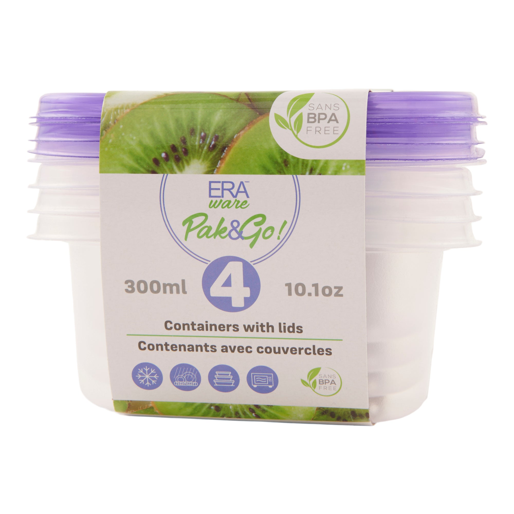 ERAware Plastic Food Containers, 300-ml, 4 Pack – Giant Tiger