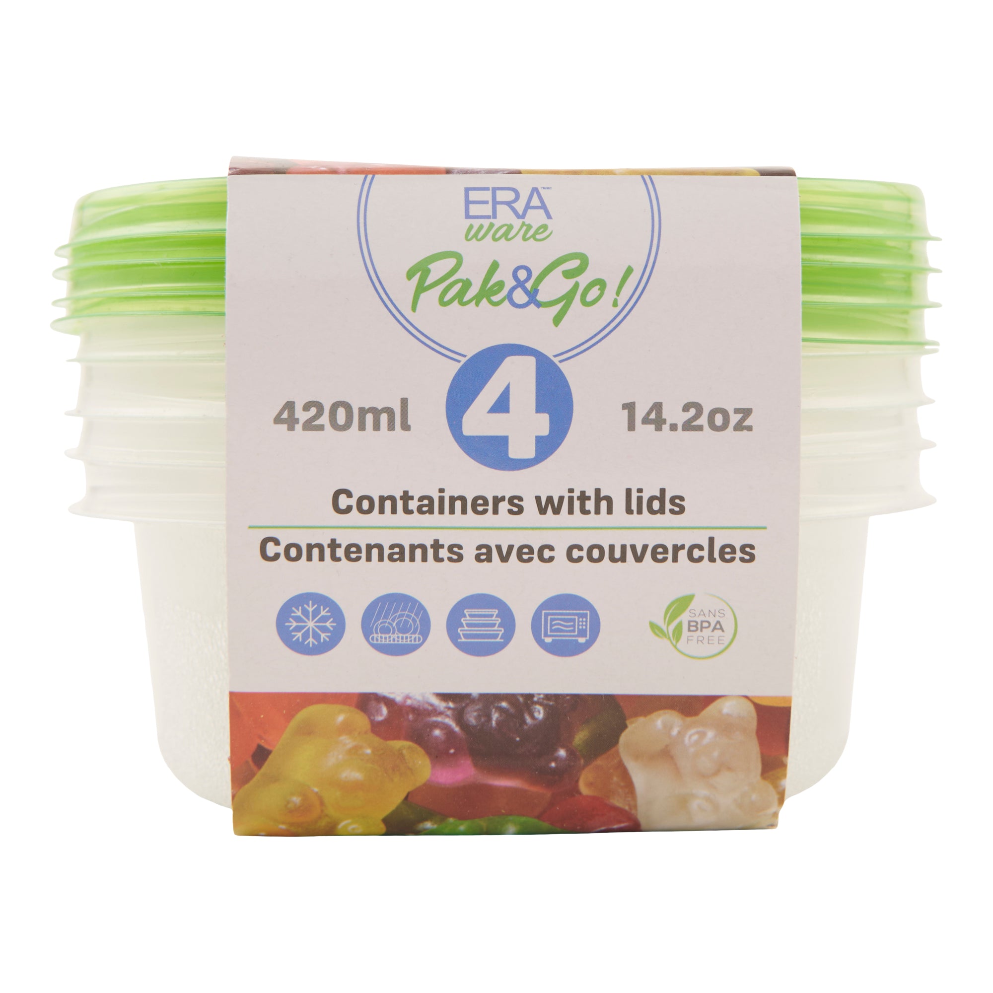 ERAware Plastic Food Containers, 420-ml, 4 Pack – Giant Tiger