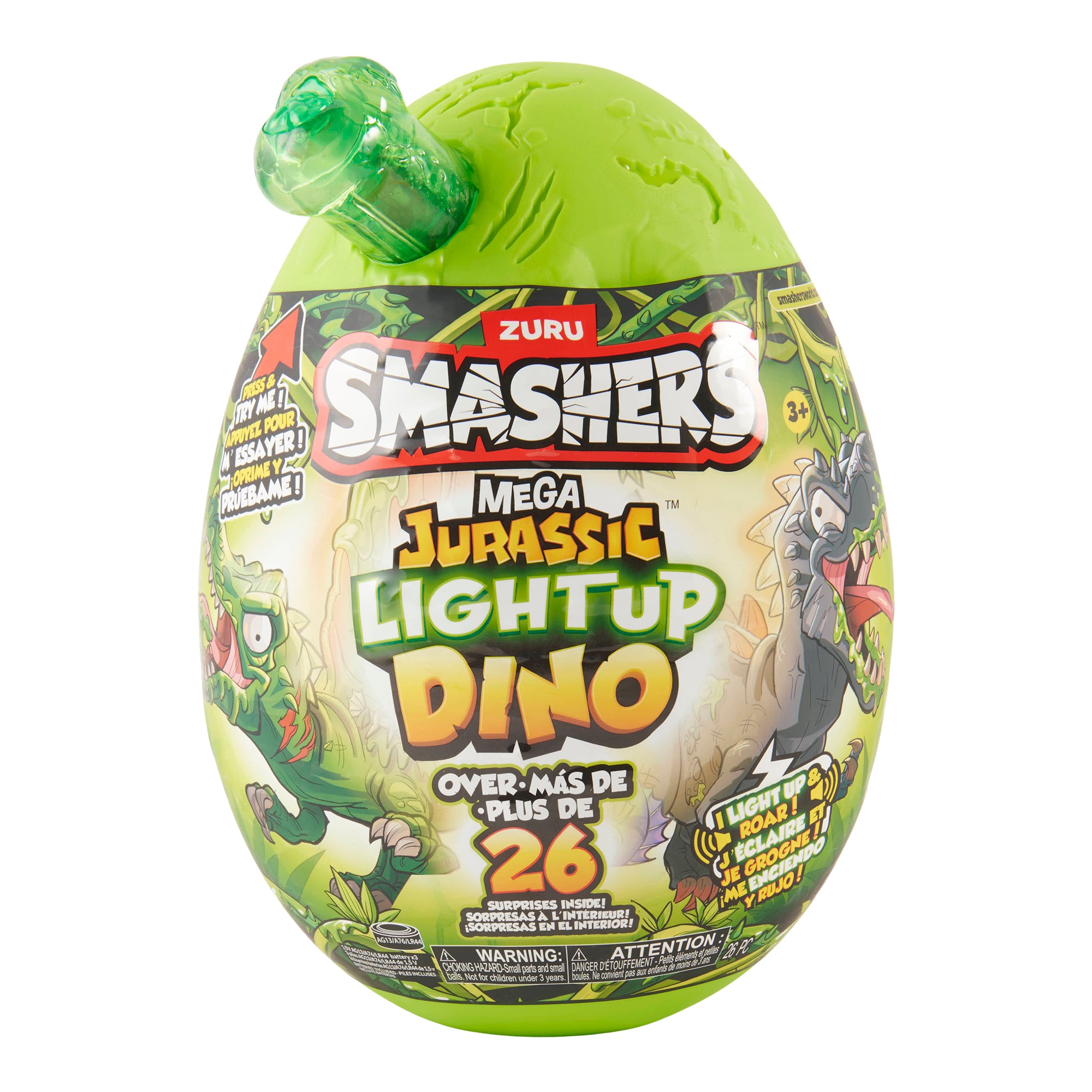 Mega Jurassic Light-Up Dino Egg Smashers – Giant Tiger