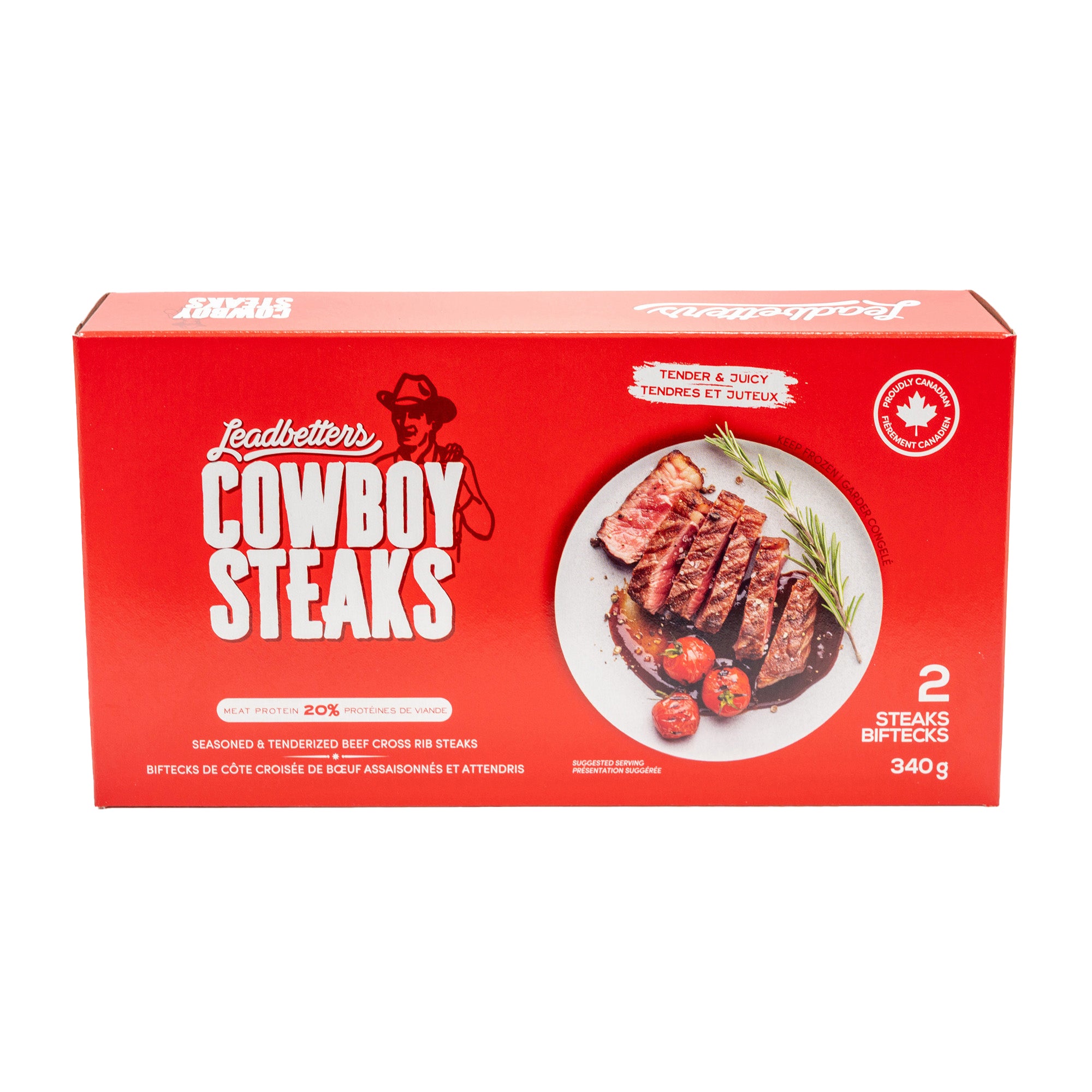 Biftecks Cowboy Steaks Leadbetters, emb. de 2, 340 g – Giant Tiger