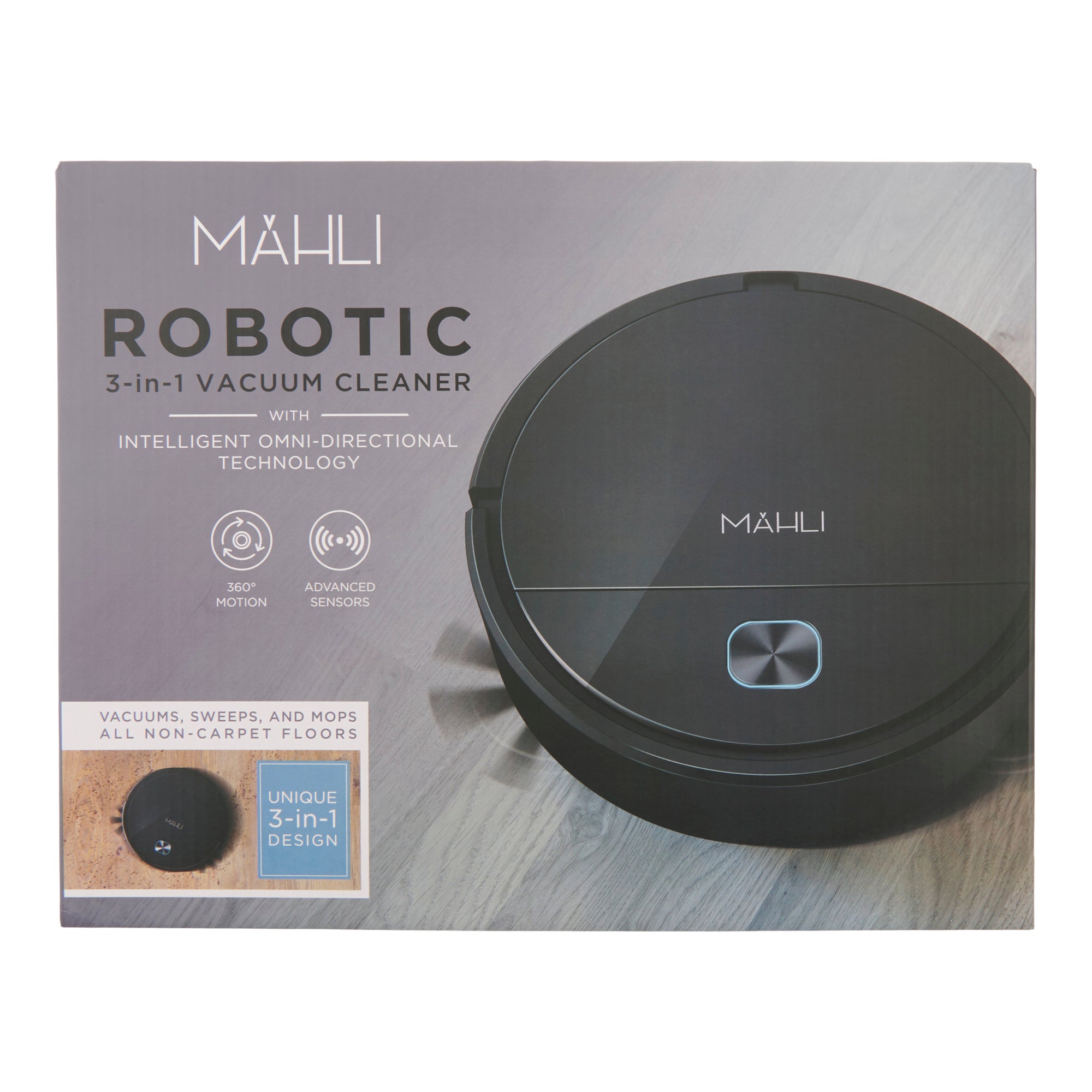 Mahli Robot 3-in-1 Vacuum Cleaner with Rechargeable Battery – Giant Tiger