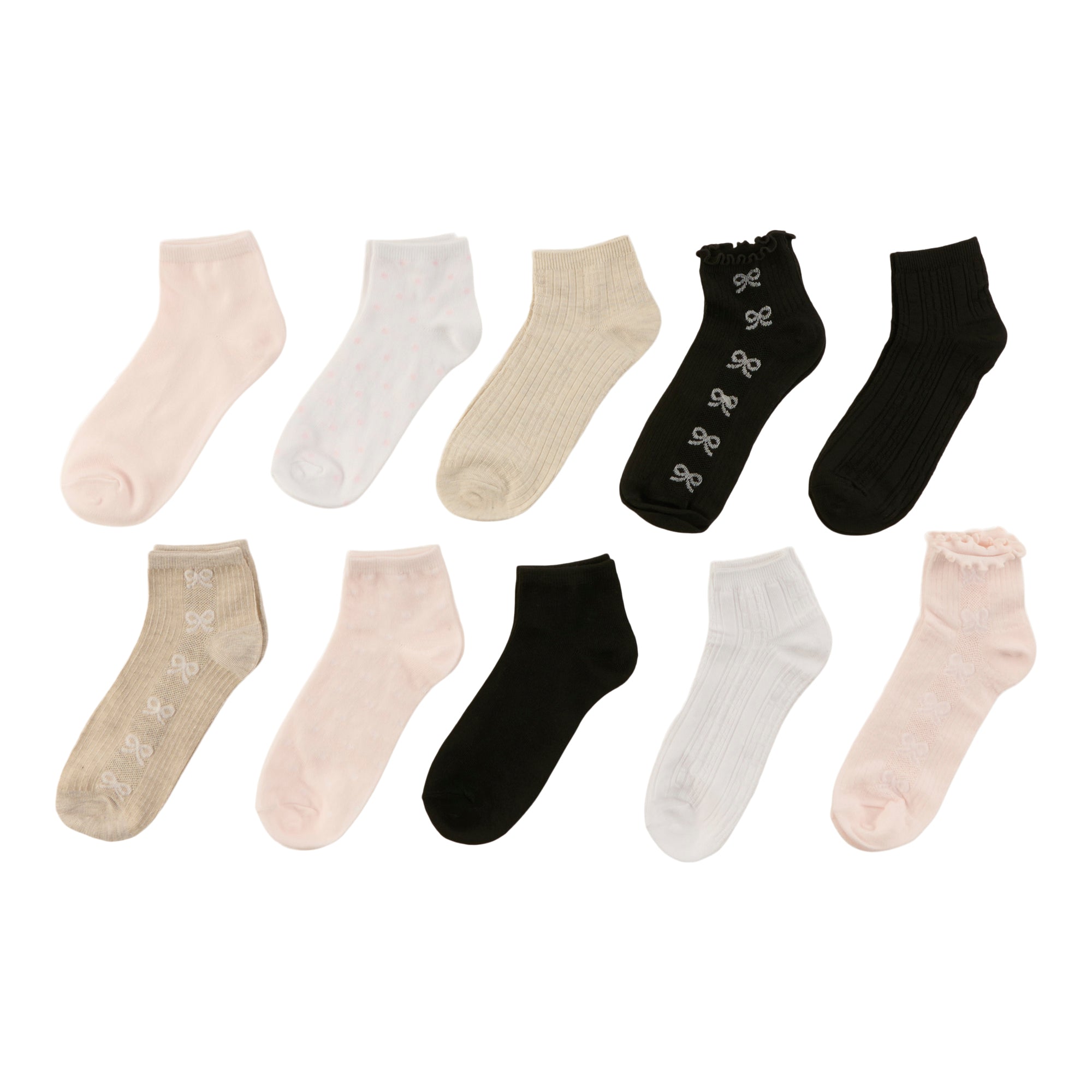 Mi-chaussettes courtes Rachel Roy pour femmes, emb. de 10 paires ...