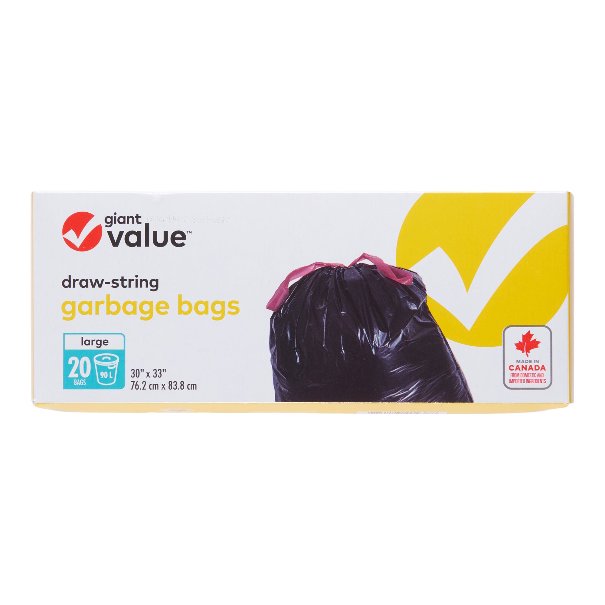 Giant Value Garbage Bags, 90-L, Black, 20-Pack – Giant Tiger