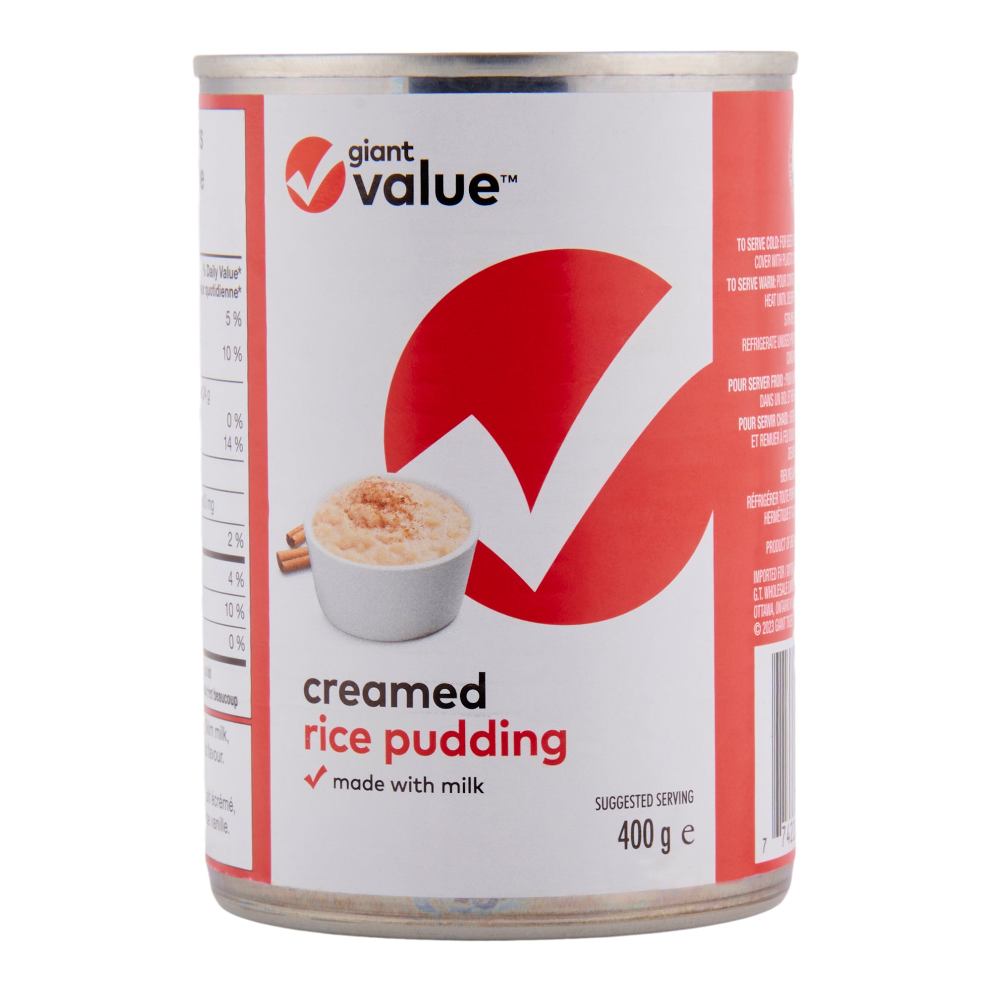 Giant Value Rice Pudding - 400g – Giant Tiger