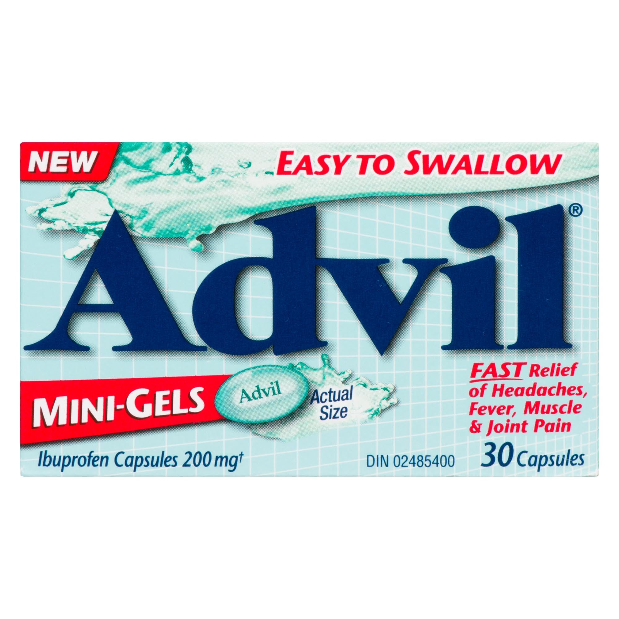 Advil Mini-Gels Ibuprofen 200-mg Capsules, 30-Pack – Giant Tiger