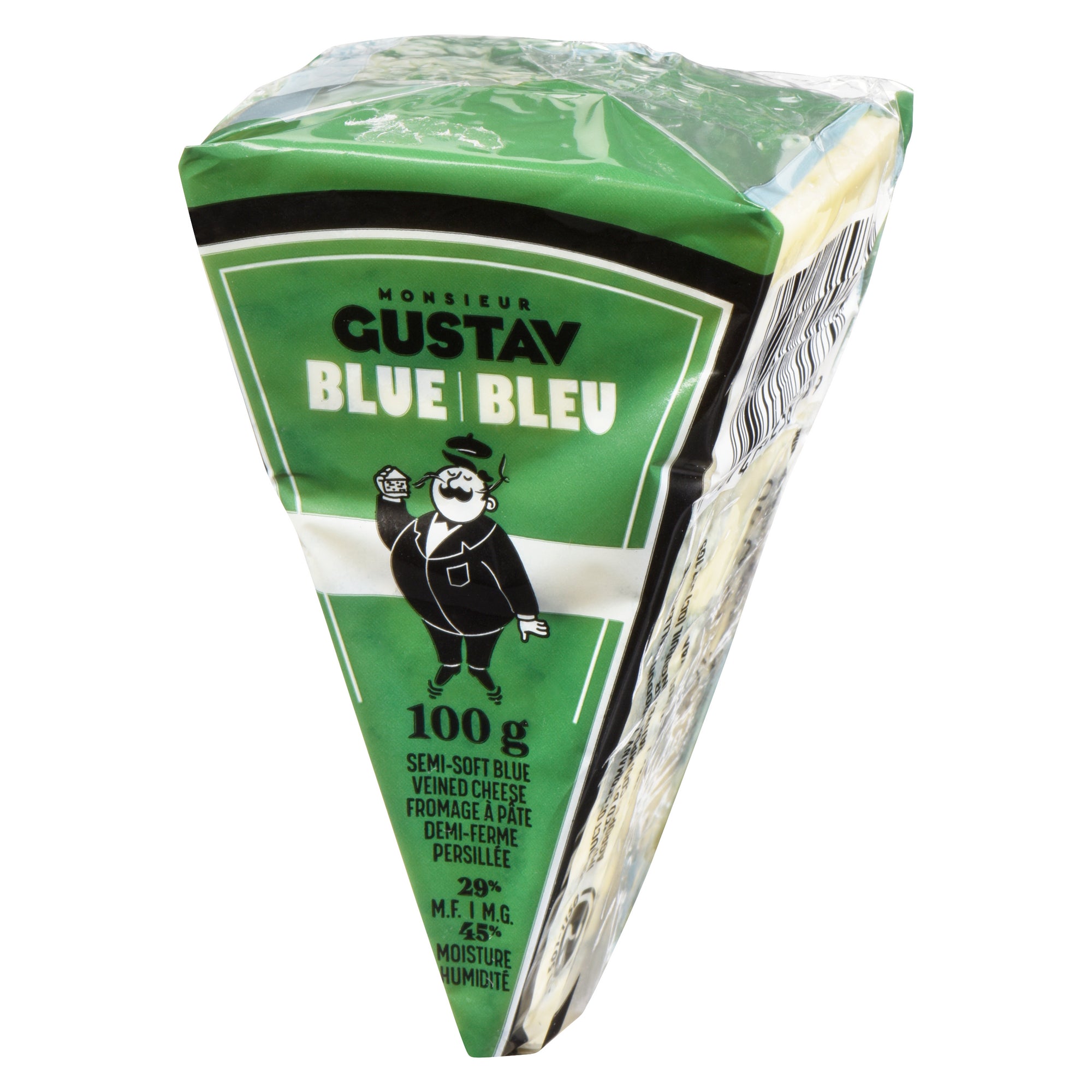 Monsieur Gustav Semi-Soft Blue Veined Cheese 29% M.F. 100 g – Giant Tiger